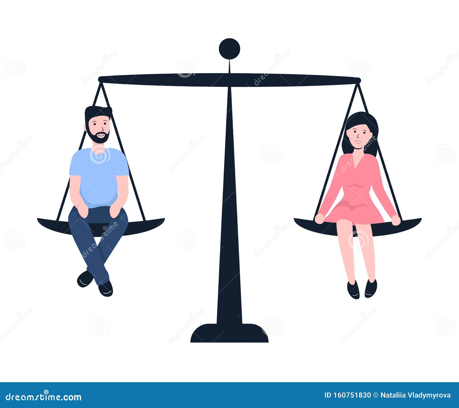 Gender Equality Man And Woman Stock Vector Illustration Of Female
