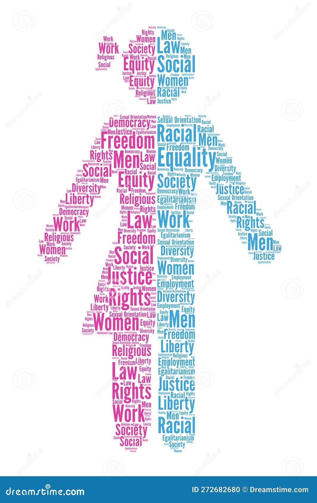 Gender equality word cloud stock illustration. Illustration of ...
