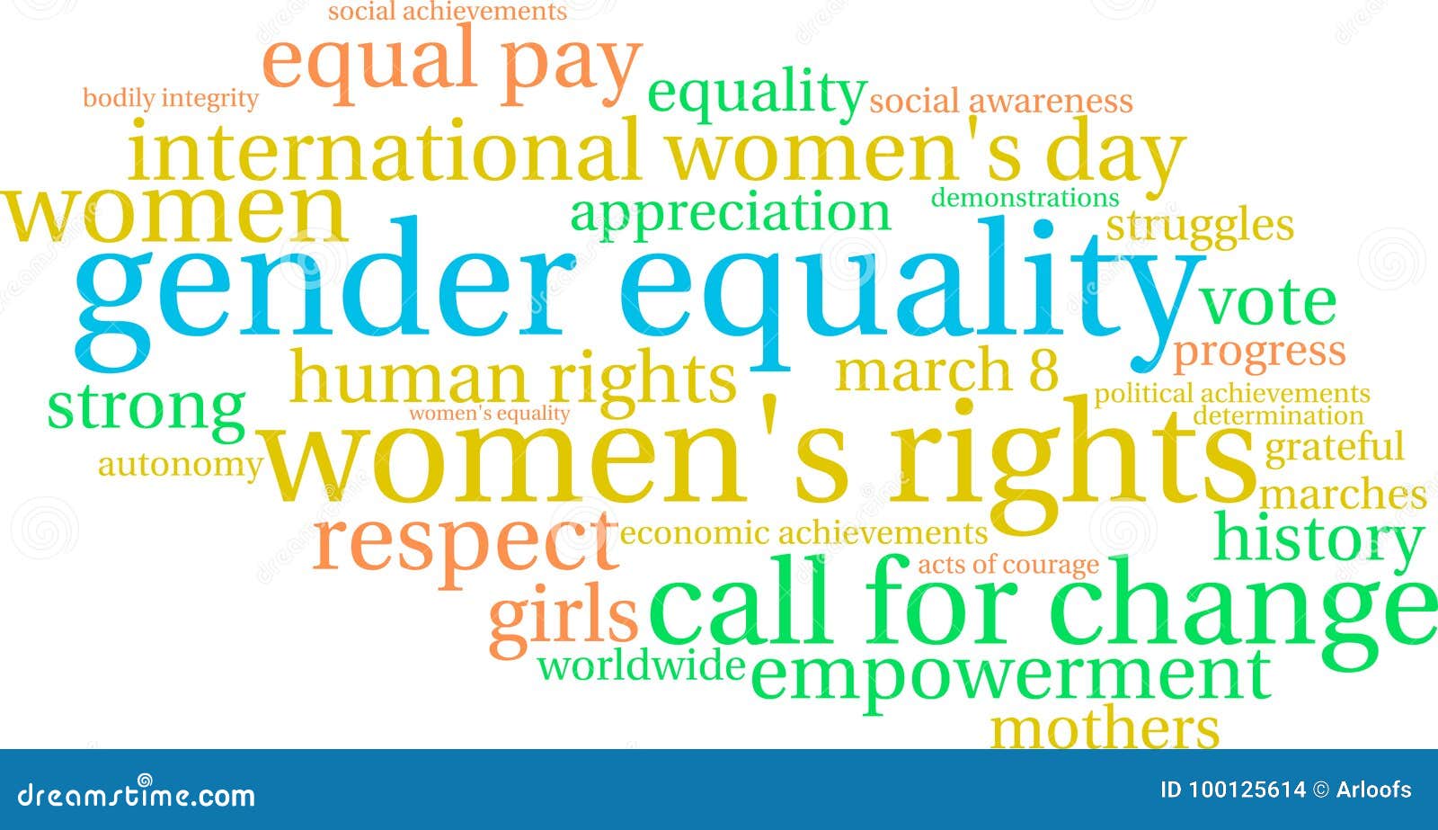 Gender Equality Word Cloud stock vector. Illustration of appreciation ...