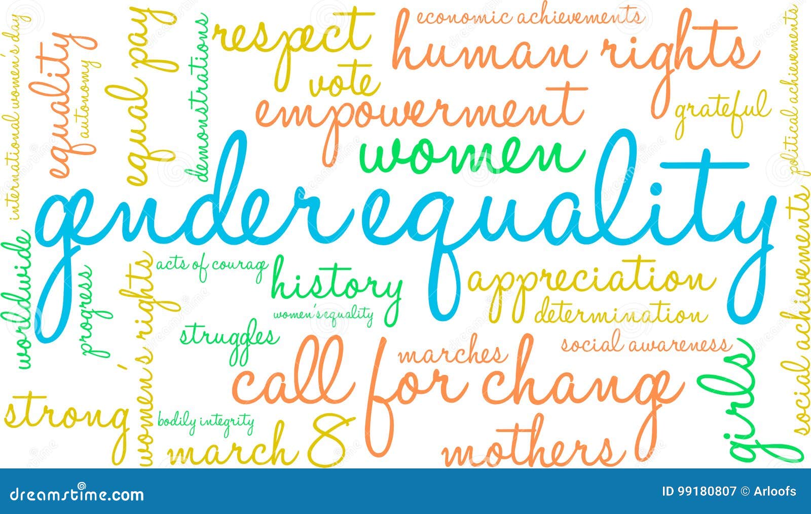 Gender Equality Word Cloud stock vector. Illustration of bodily - 99180807