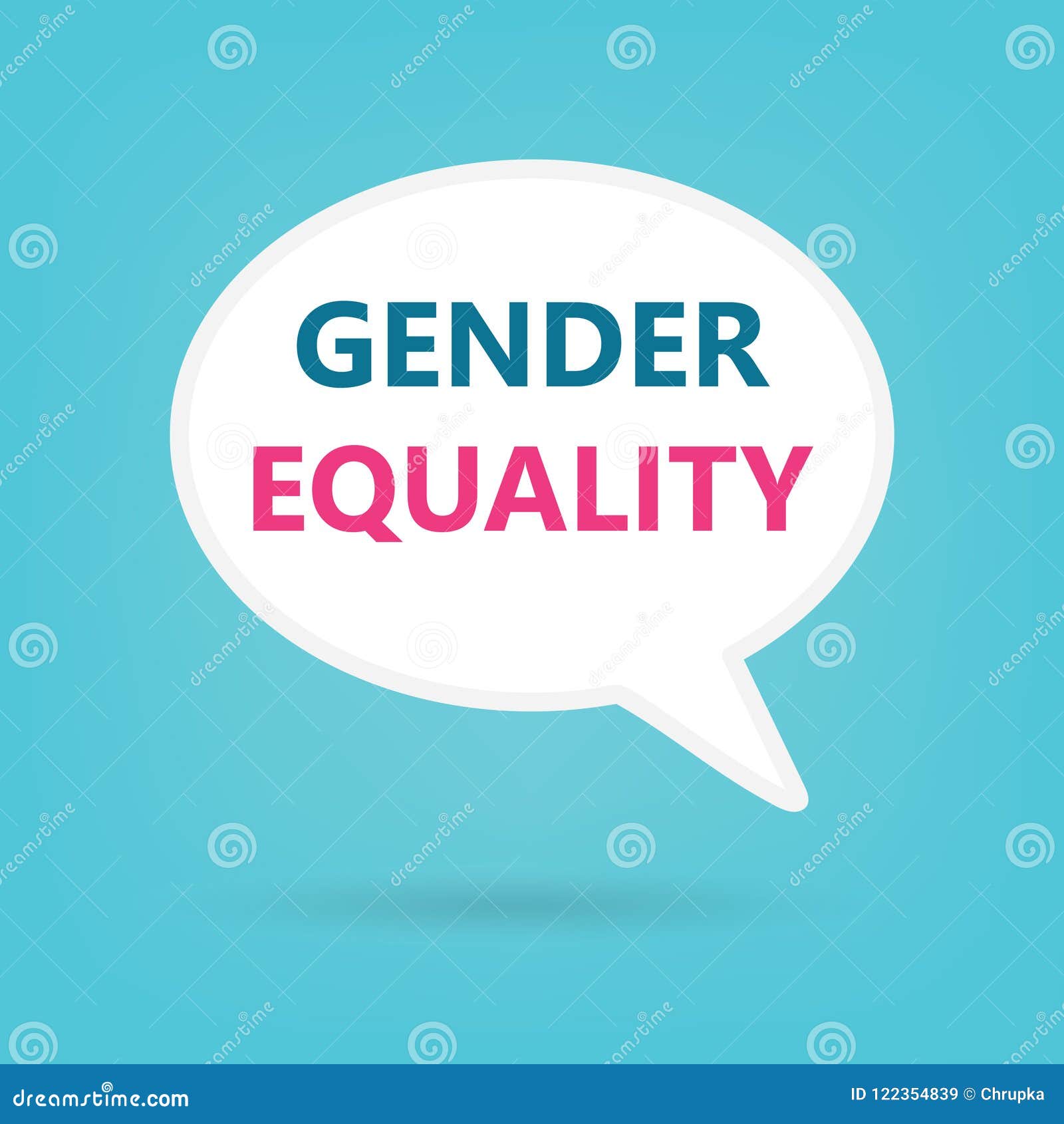 Gender Equality Written on Speech Bubble Stock Vector - Illustration of ...