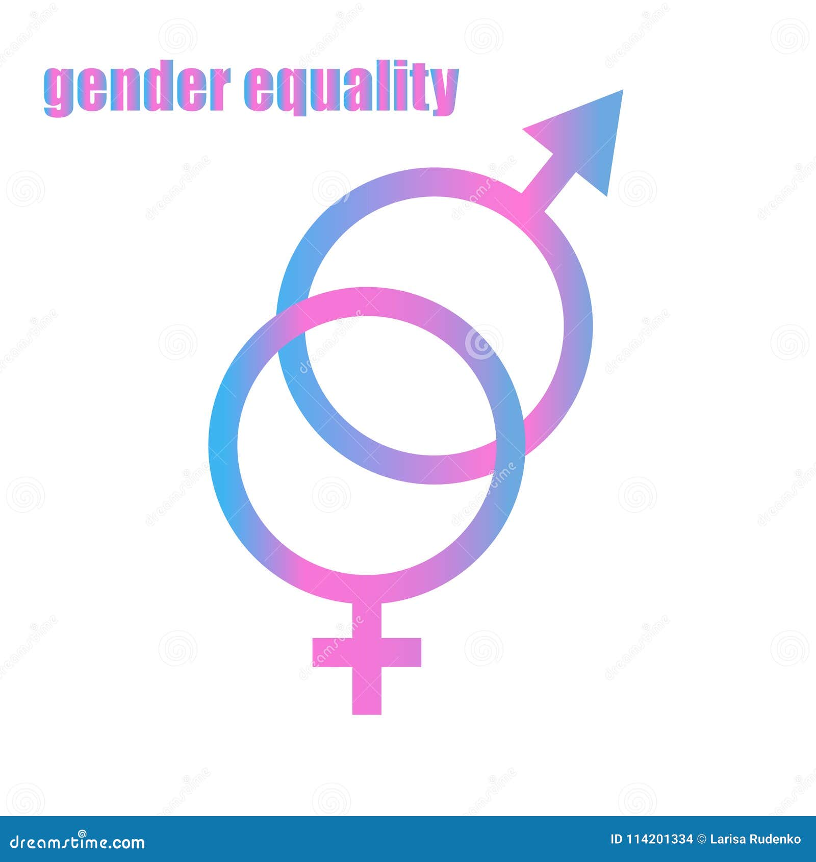 Gender equity symbol, icon stock illustration. Illustration of linear ...