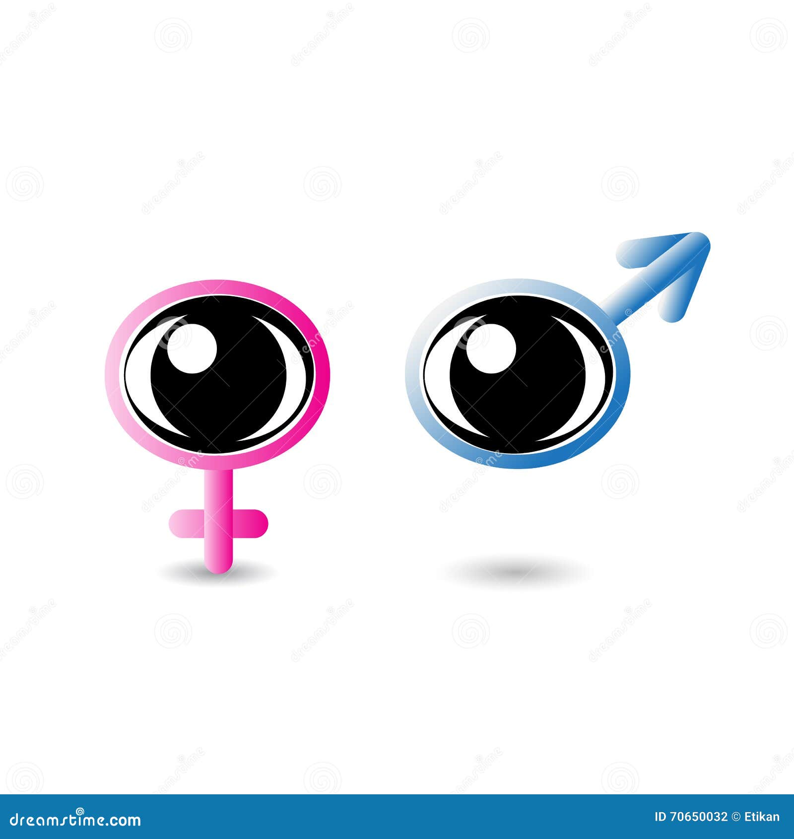Gender Eyes stock illustration. Illustration of feminine - 70650032
