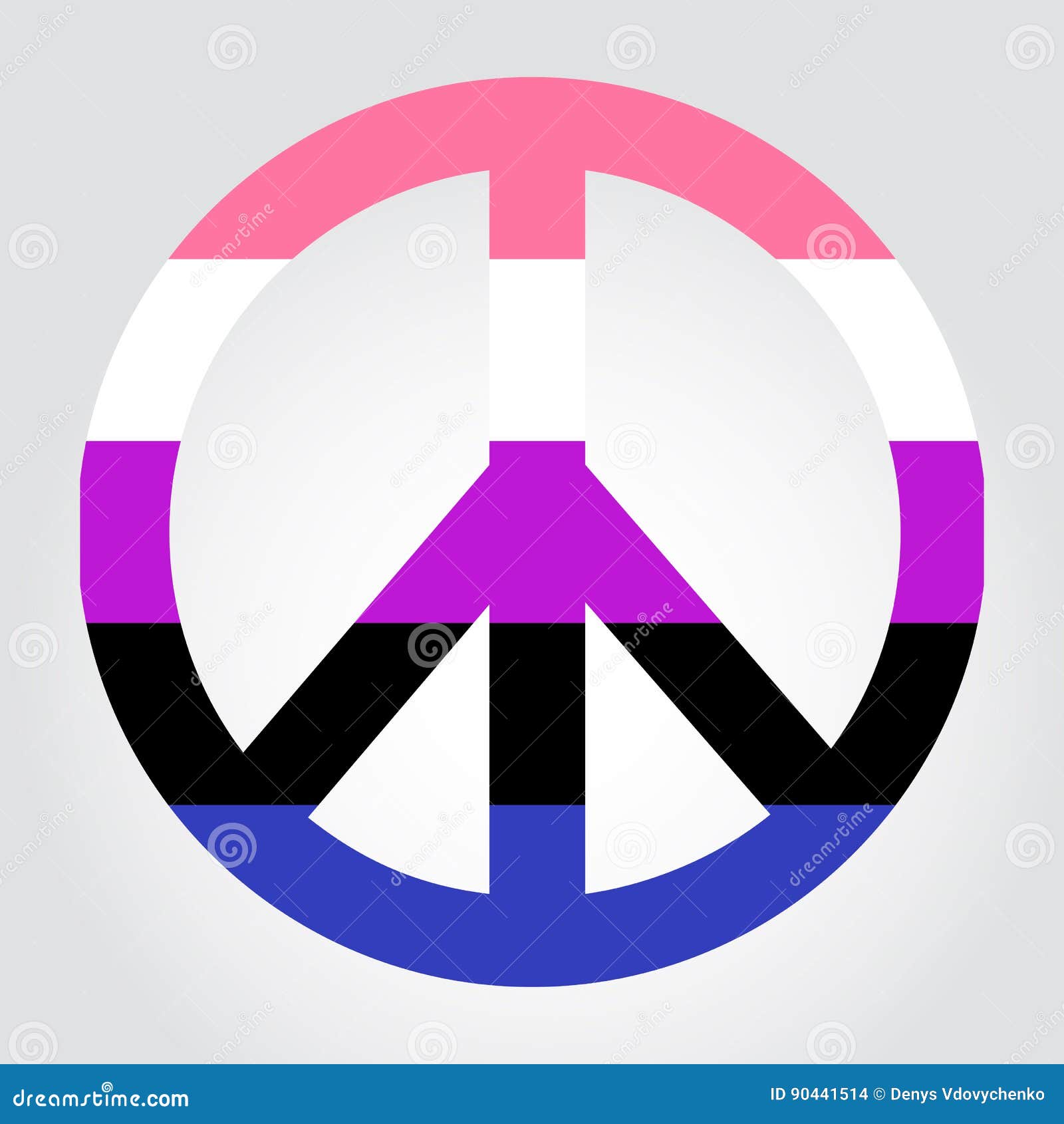 Gender Fluidity Pride Flag In A Form Of Heart Vector Illustration ...
