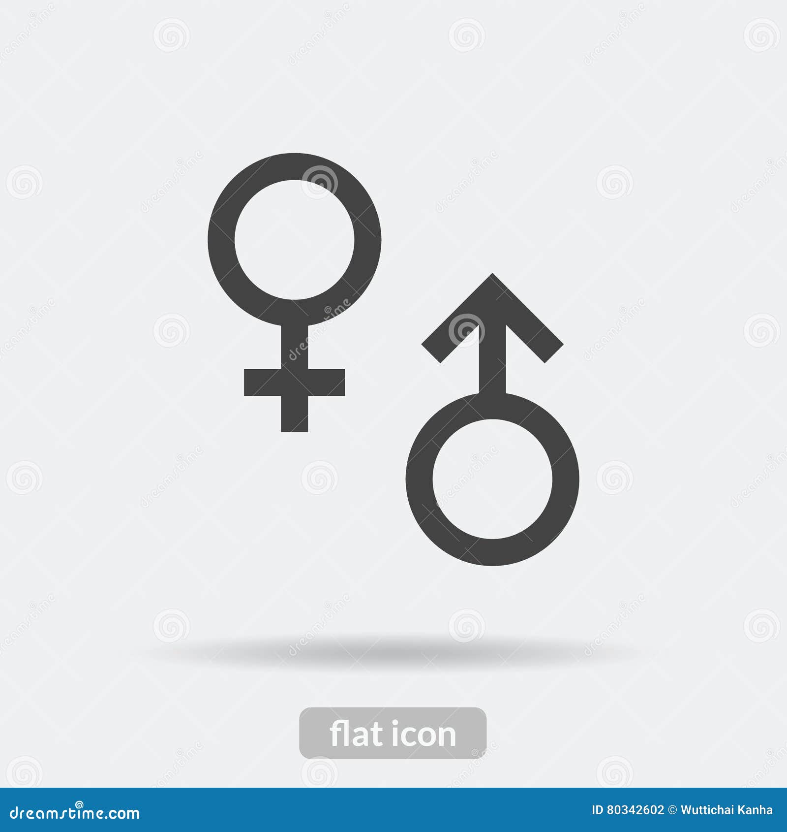 Gender Icon, Black Vector is Type EPS10 Stock Vector - Illustration of ...