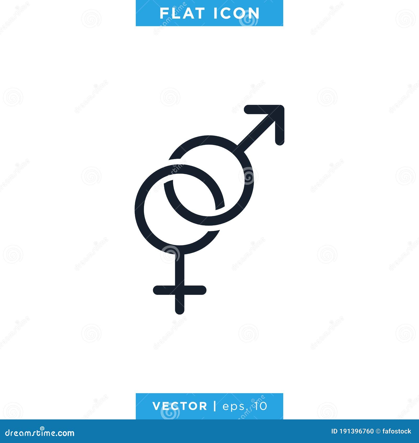 Gender Icon Male And Female Sex Symbol Vector Design Template Stock