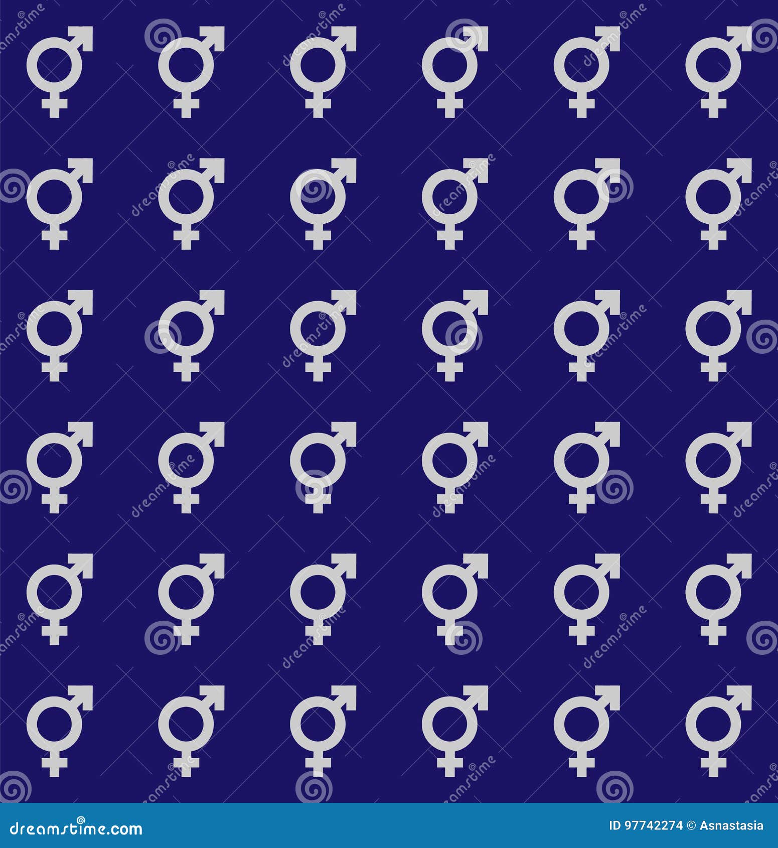 Gender Icon Seamless Endless Pattern. Transgender Texture with Vector ...