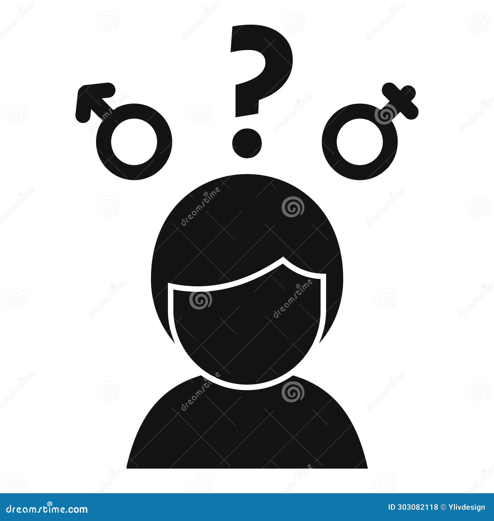 Gender Identity Question Icon Simple Vector. Move Support Stock Vector ...