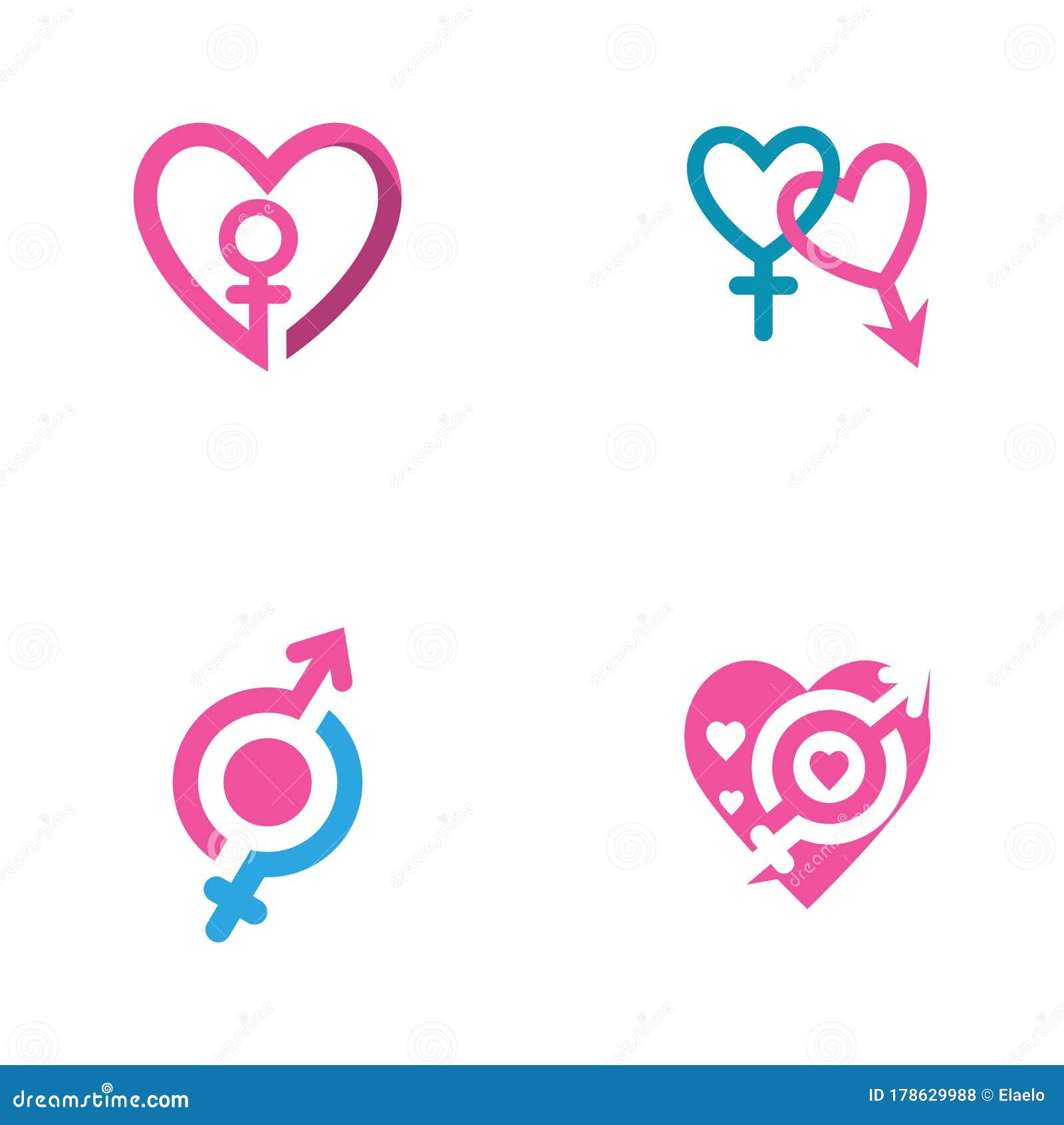 Gender Illustration Template Vector Icon Stock Vector - Illustration of ...