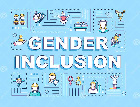 Gender Inclusion Word Concepts Banner Stock Vector Illustration Of
