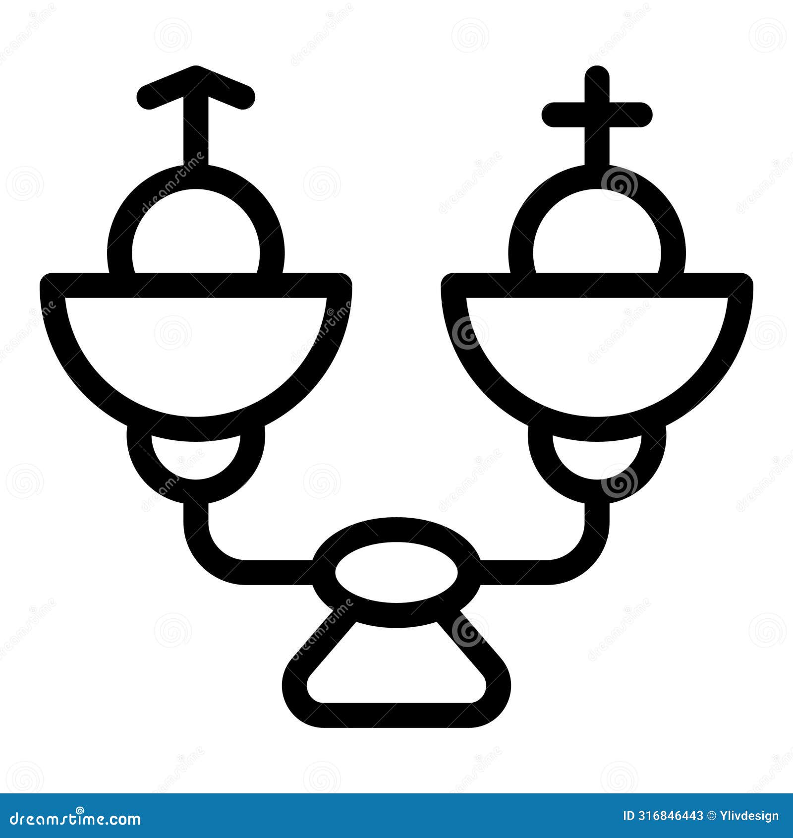 Gender Inclusivity Icon Outline Vector. Equal Human Rights Stock ...