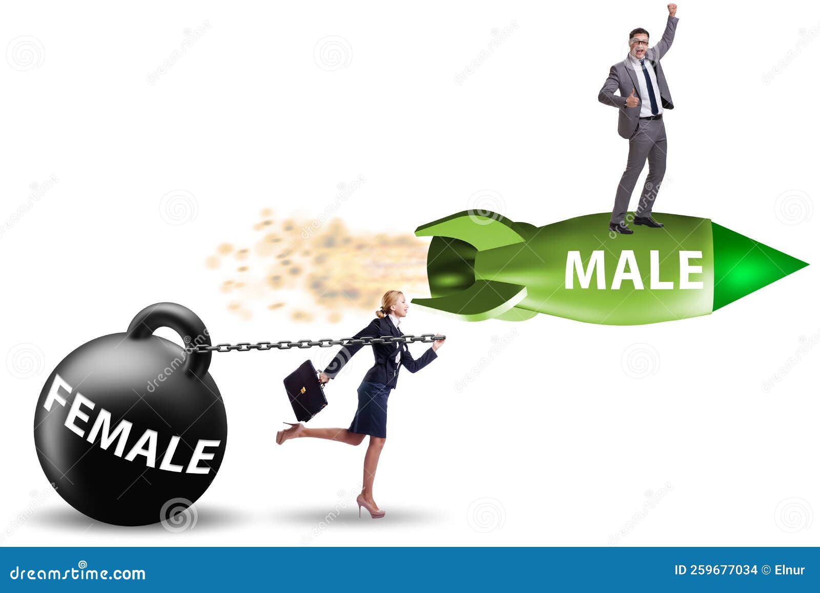 Gender Inequality Concept in Career Stock Photo - Image of gender ...
