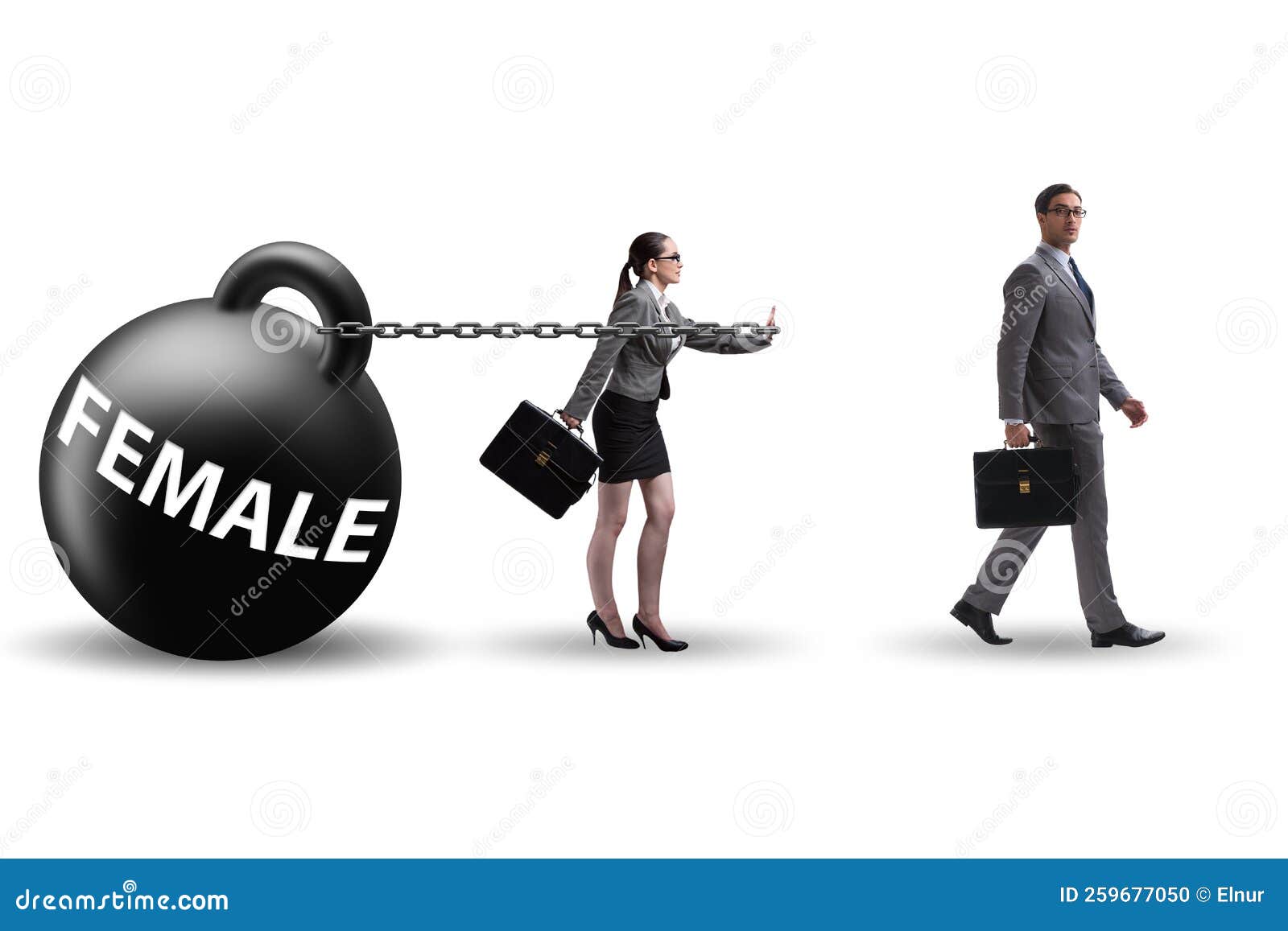 Gender Inequality Concept in Career Stock Photo - Image of fairness ...