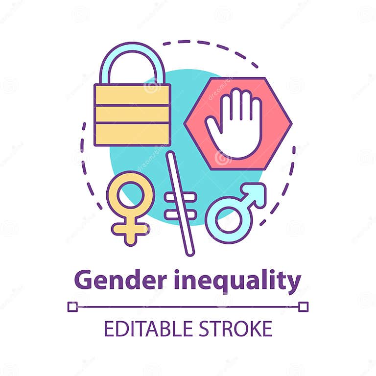 Gender Inequality Concept Icon Sex Discrimination Idea Thin Line