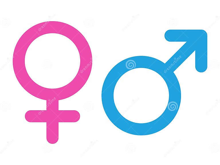 Gender Male And Female Icons Isolated On White Background Sexual