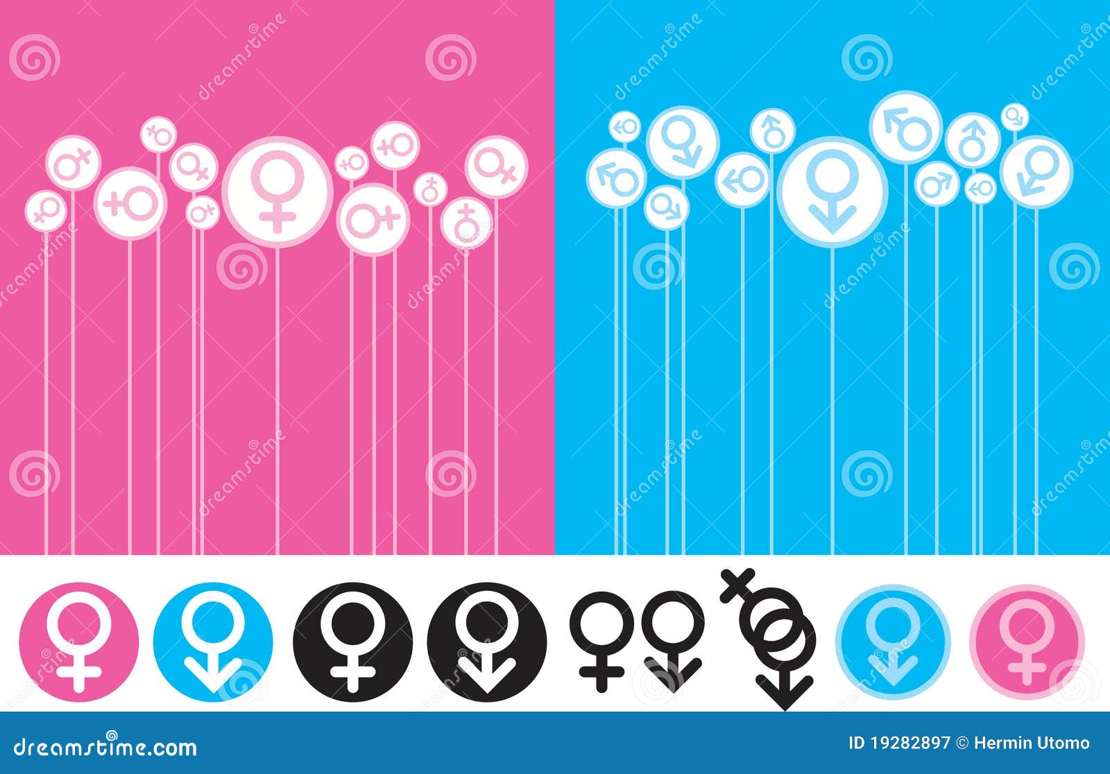 Gender Mania stock vector. Illustration of birth, icon - 19282897