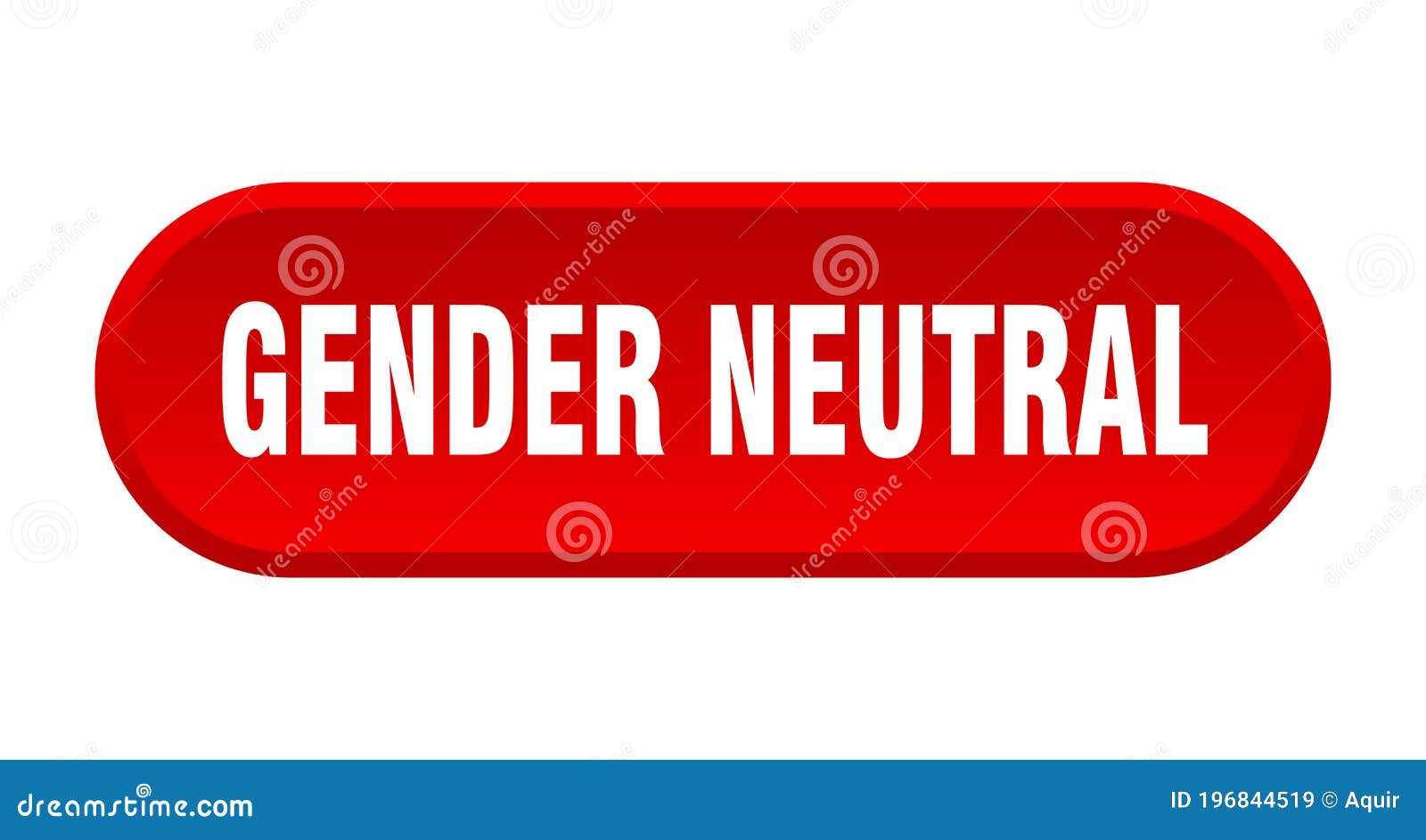 Gender Neutral Button. Rounded Sign on White Background Stock Vector ...