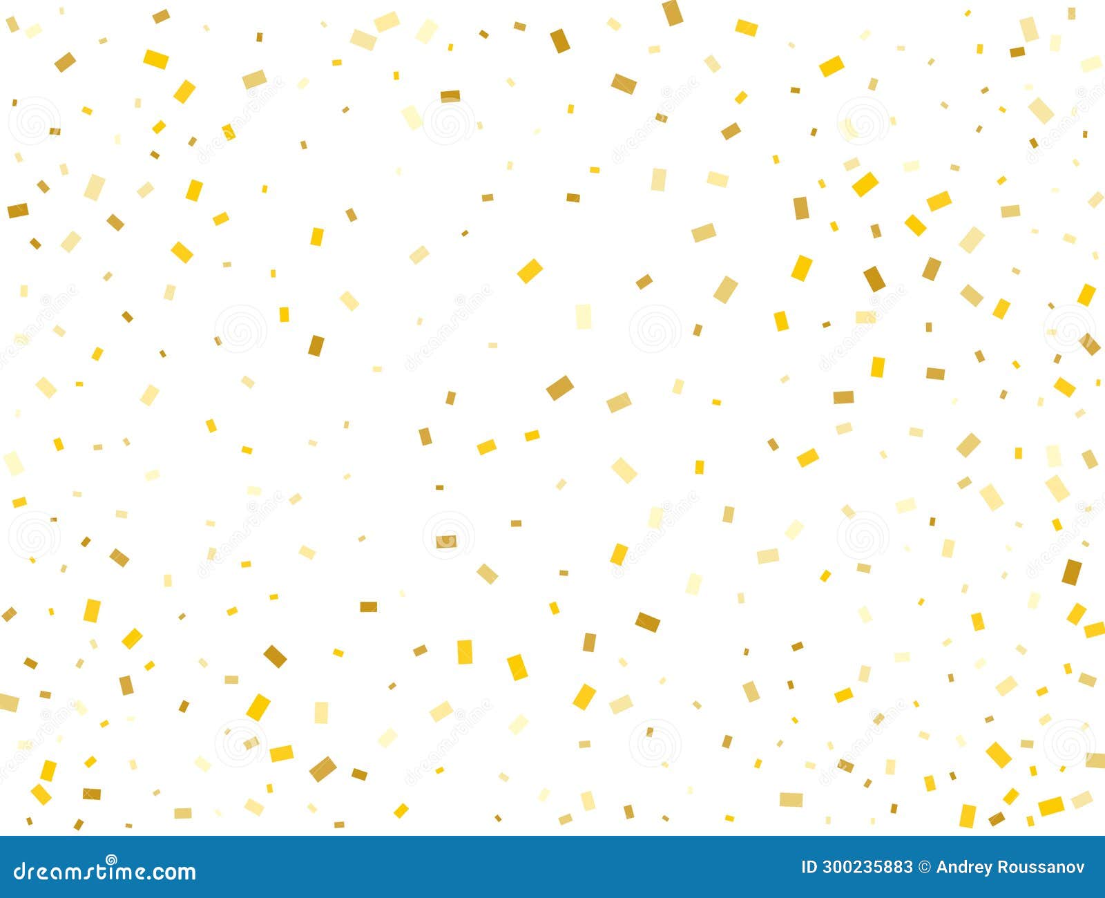 Gender Neutral Golden Rectangles Confetti Background. Vector ...