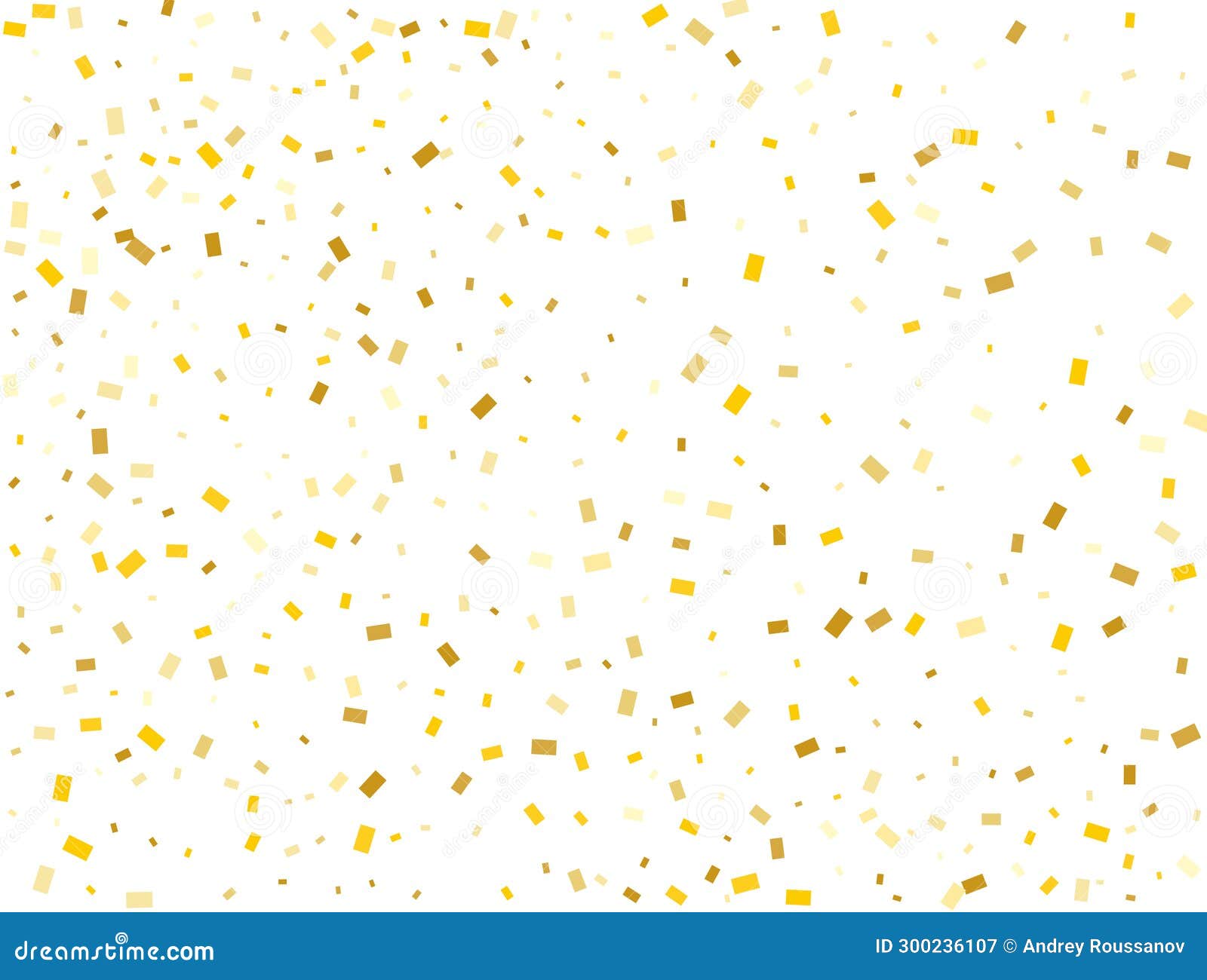 Gender Neutral Golden Rectangles Confetti Background. Vector ...