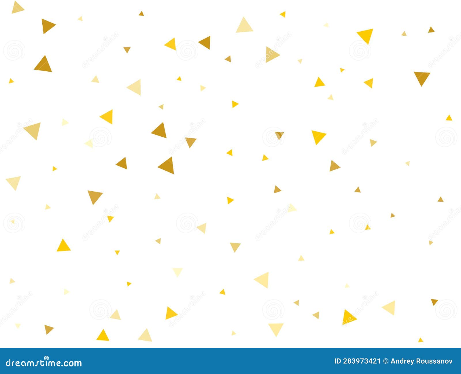 Gender Neutral Golden Triangular Confetti Background. Vector ...