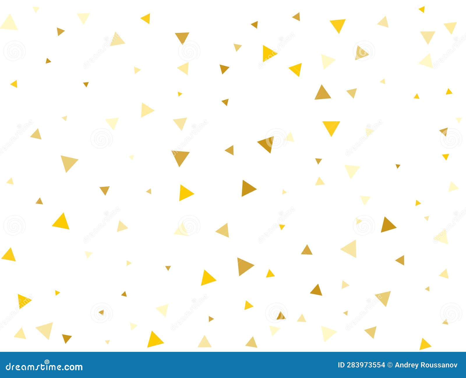 Gender Neutral Golden Triangular Confetti Background. Vector ...