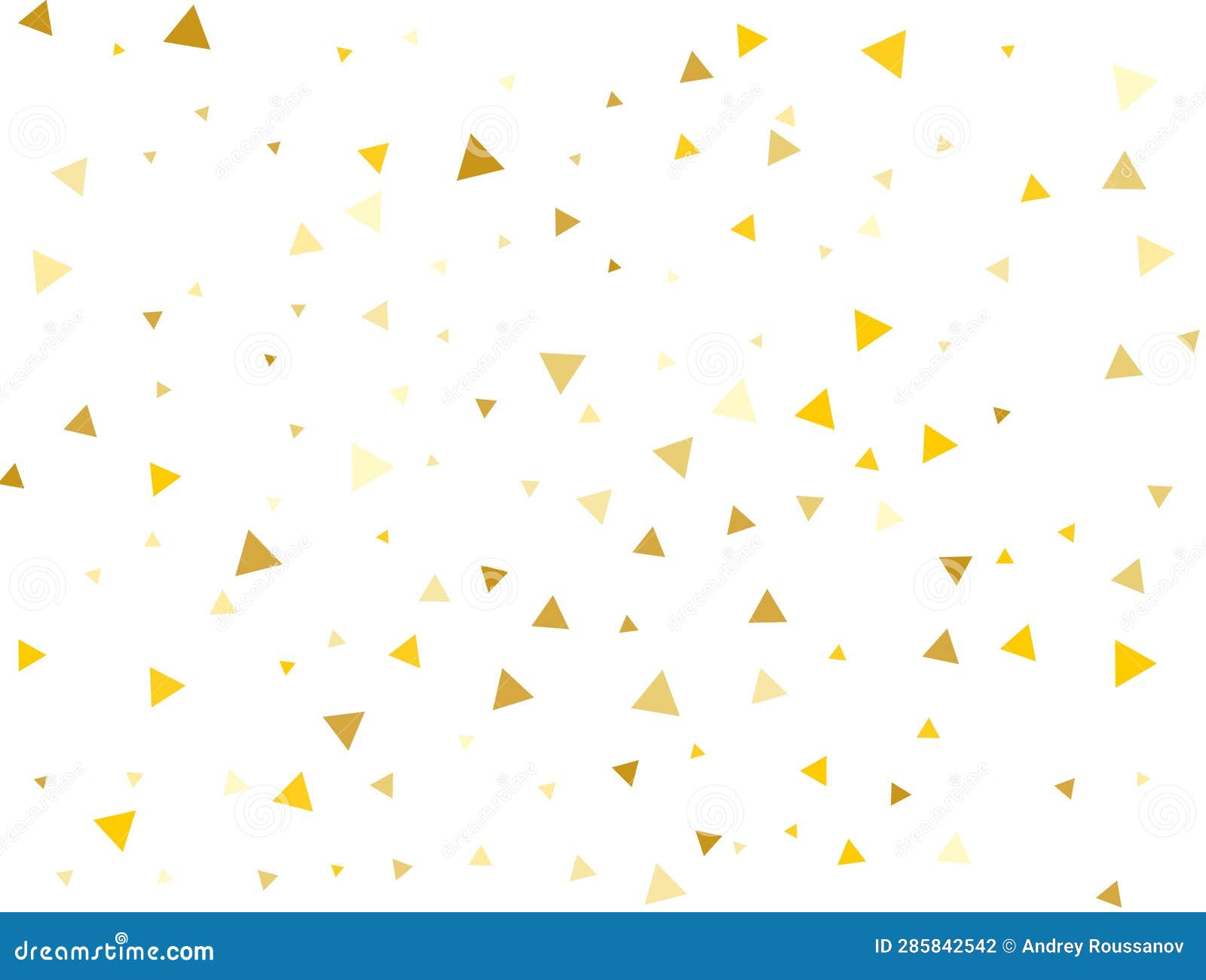 Gender Neutral Golden Triangular Confetti Background. Vector ...