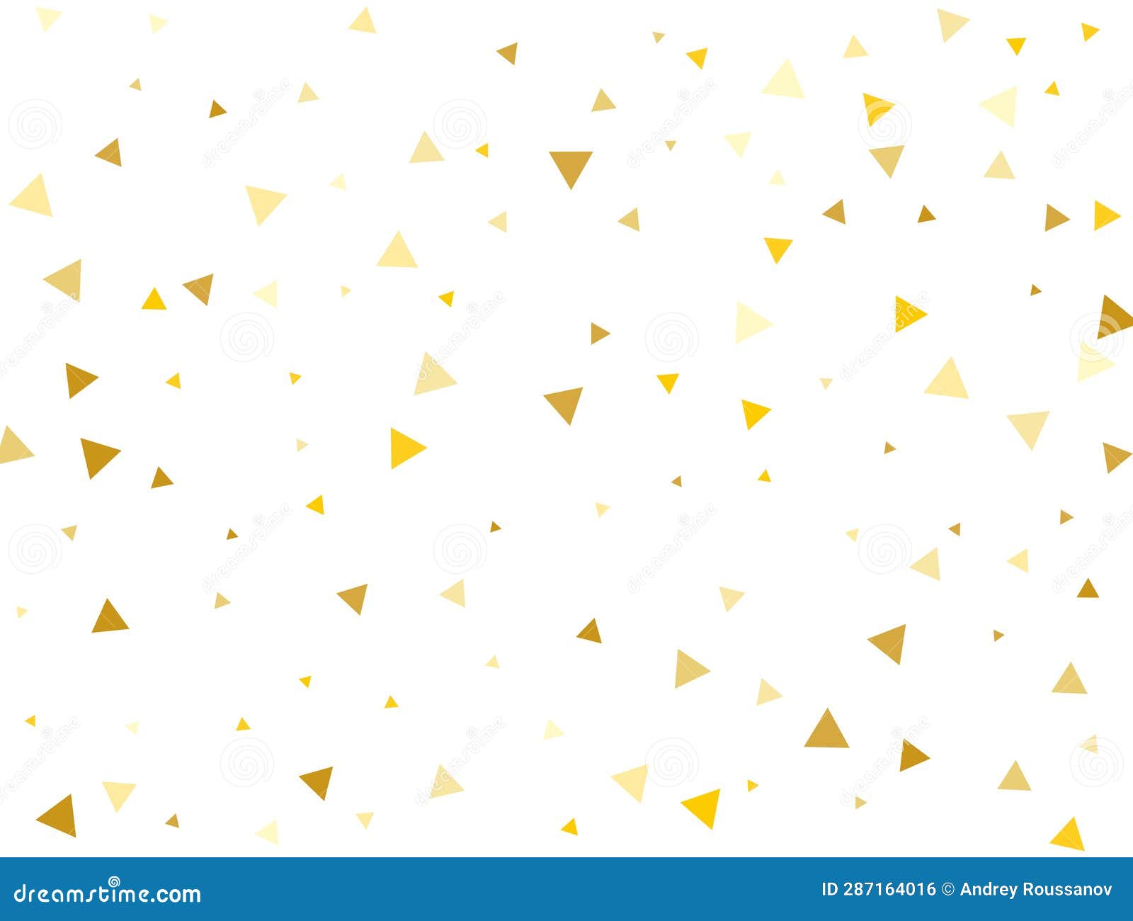Gender Neutral Golden Triangular Confetti Background. Vector ...