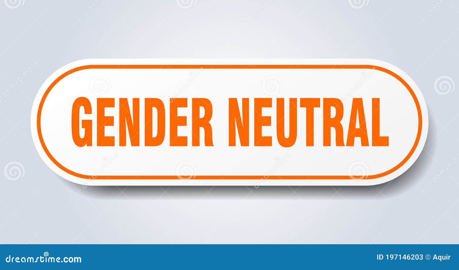 Gender Neutral Sign. Rounded Isolated Button. White Sticker Stock ...