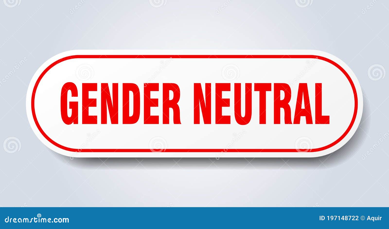 Gender Neutral Sign. Rounded Isolated Button. White Sticker Stock ...