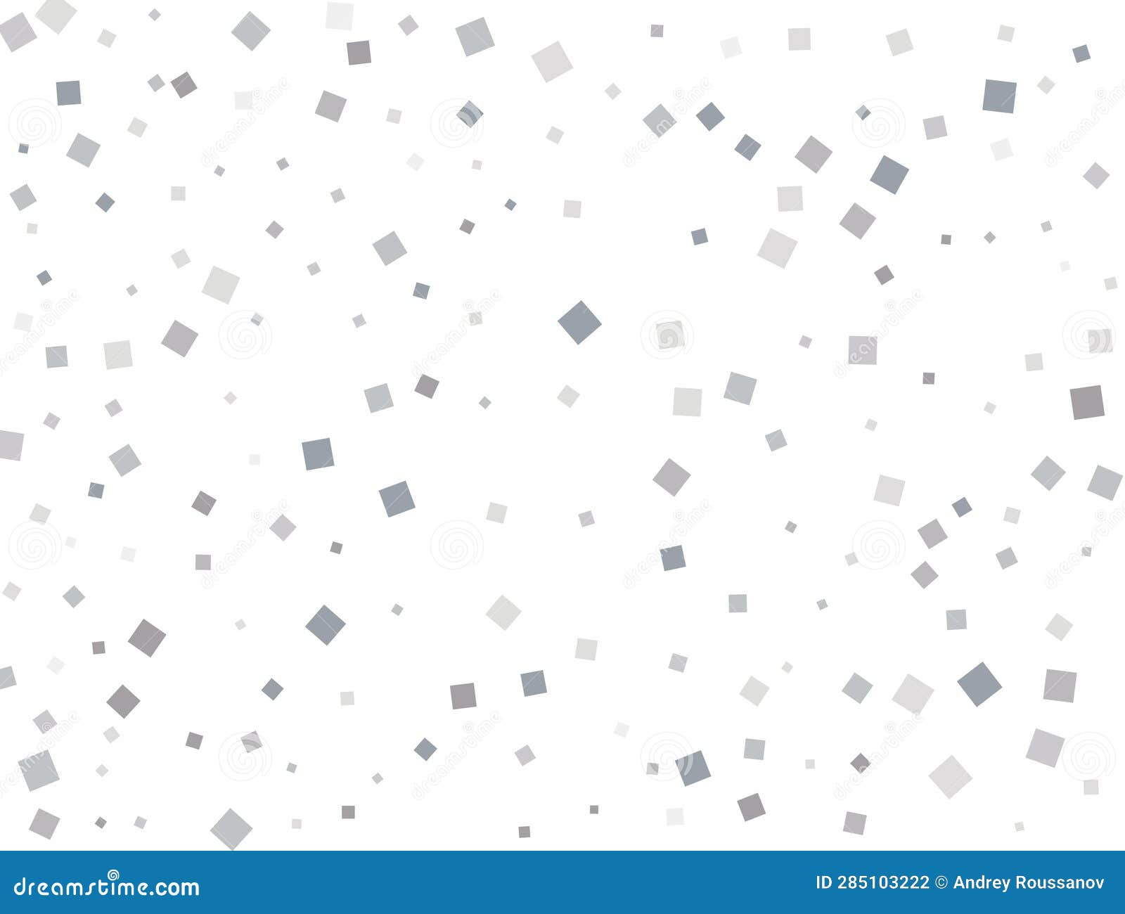 Gender Neutral Silver Square Confetti. Vector Illustration Stock Vector ...