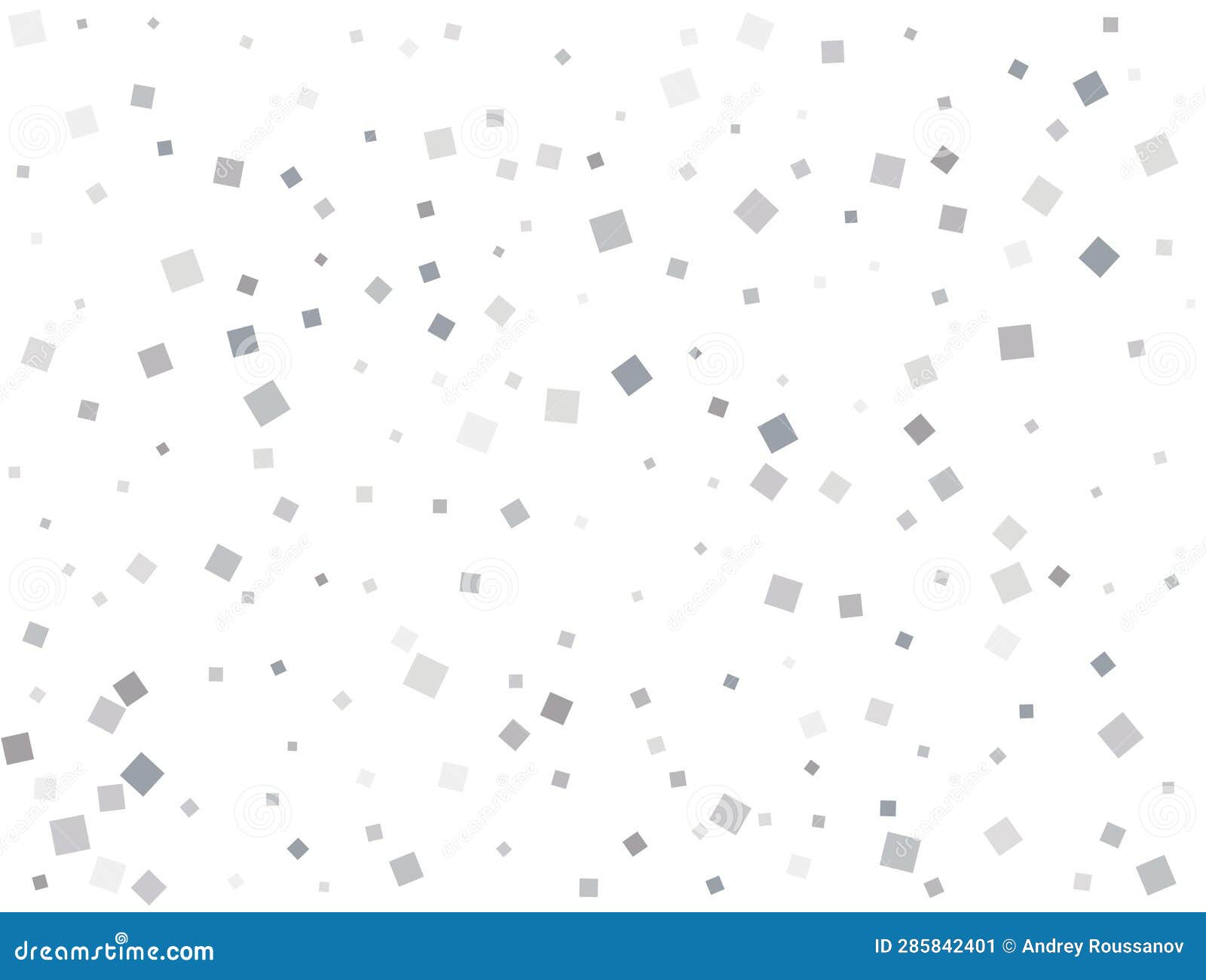 Gender Neutral Silver Square Confetti. Vector Illustration Stock ...