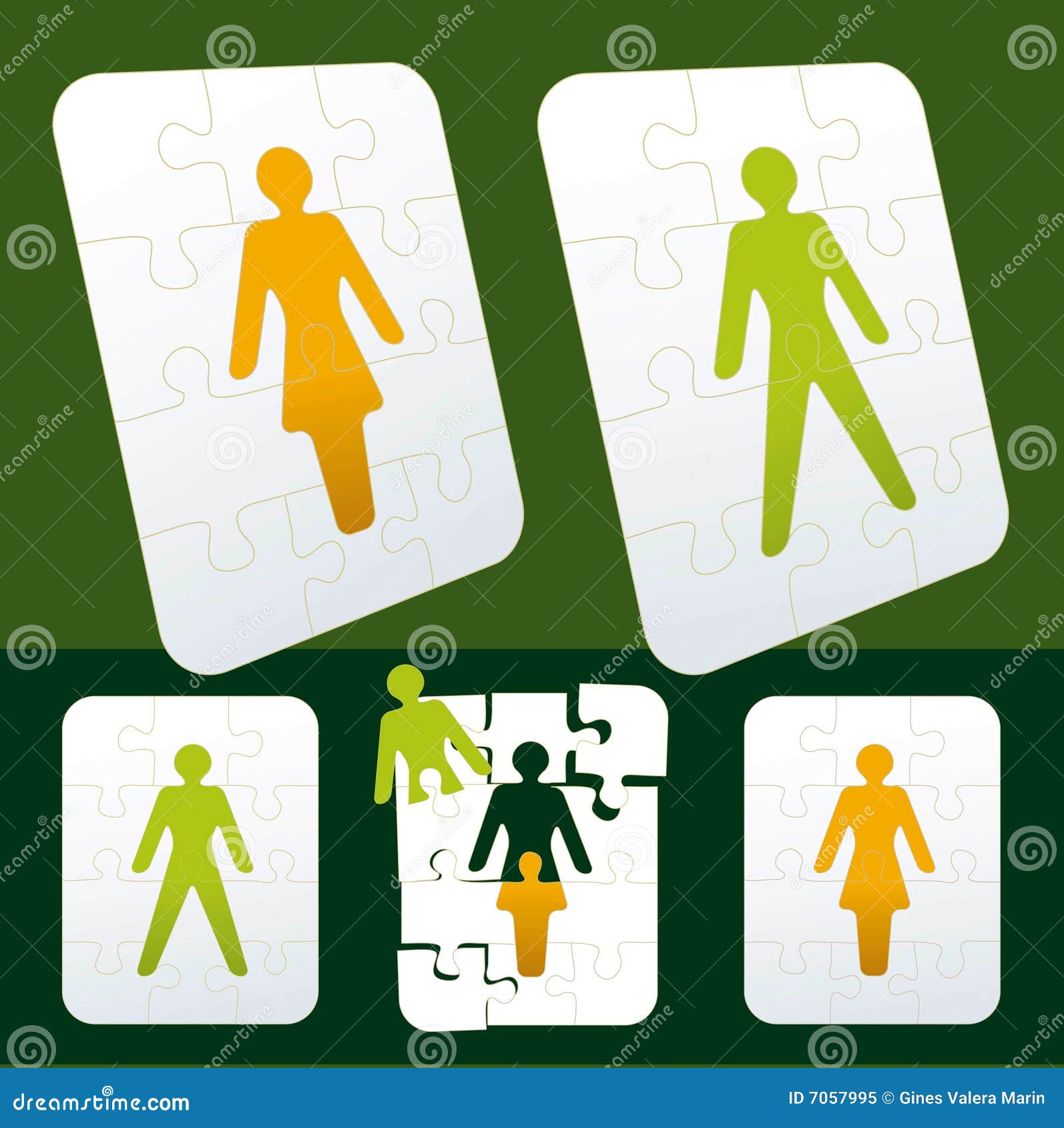 Gender puzzle stock vector. Illustration of idea, icon - 7057995