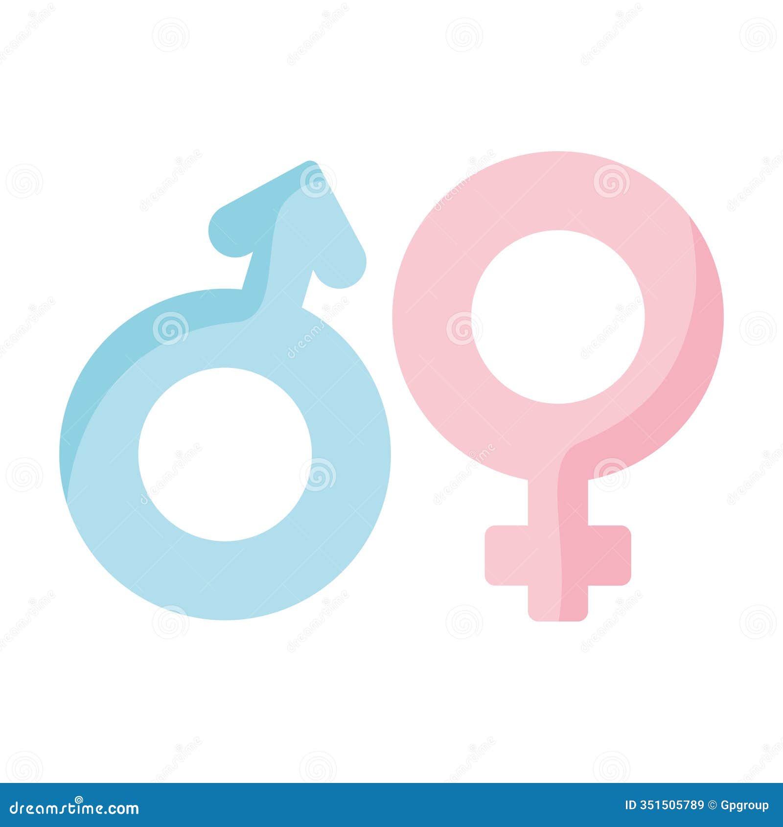 Gender Reveal Pink and Blue Stock Illustration - Illustration of gender ...