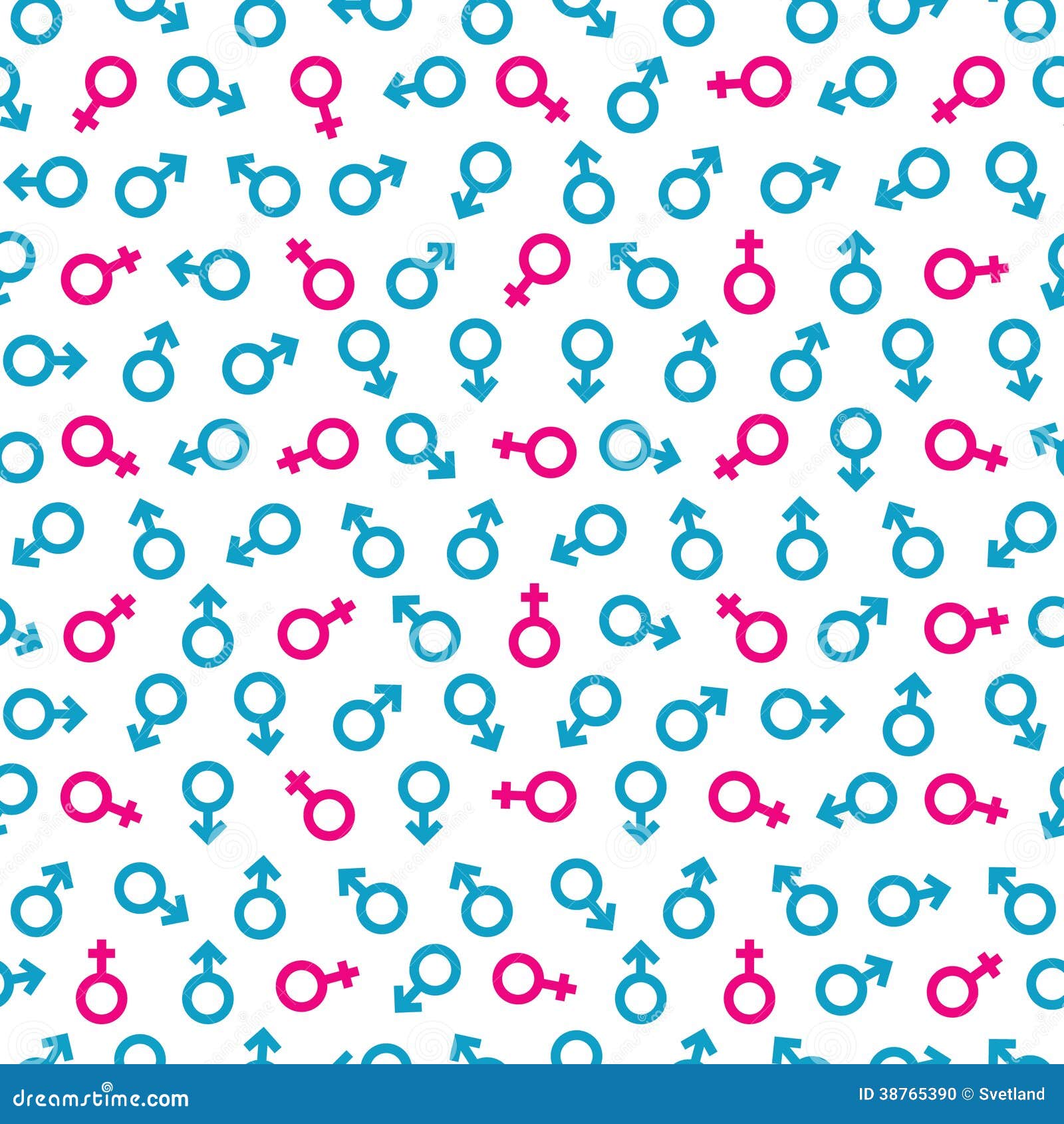 Gender seamless pattern stock vector. Illustration of elements - 38765390