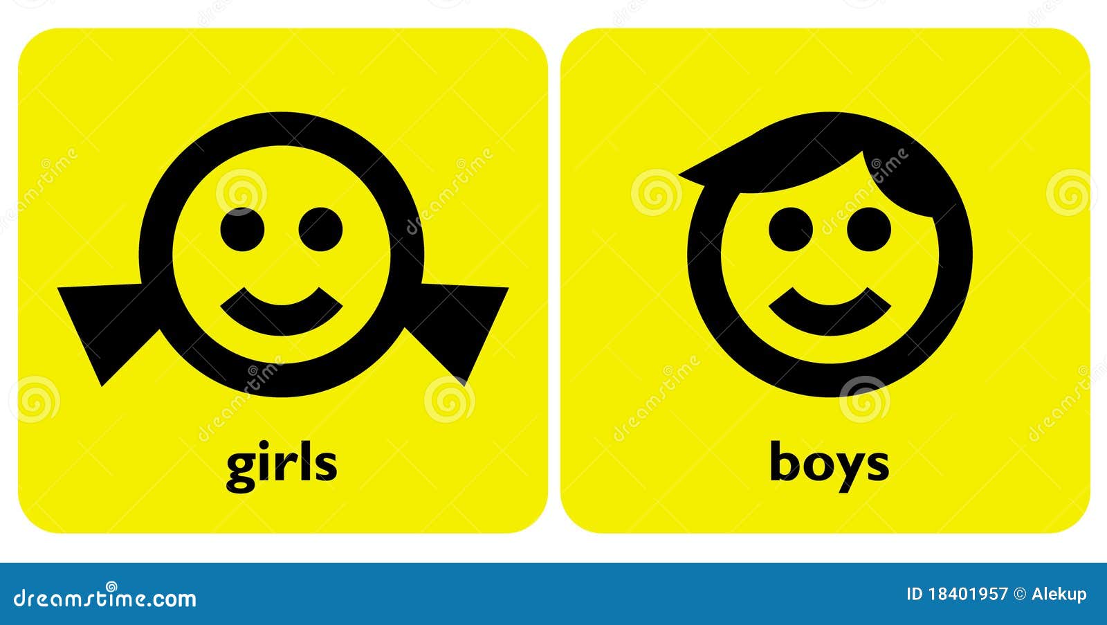 Gender signs stock vector. Illustration of figures, male - 18401957