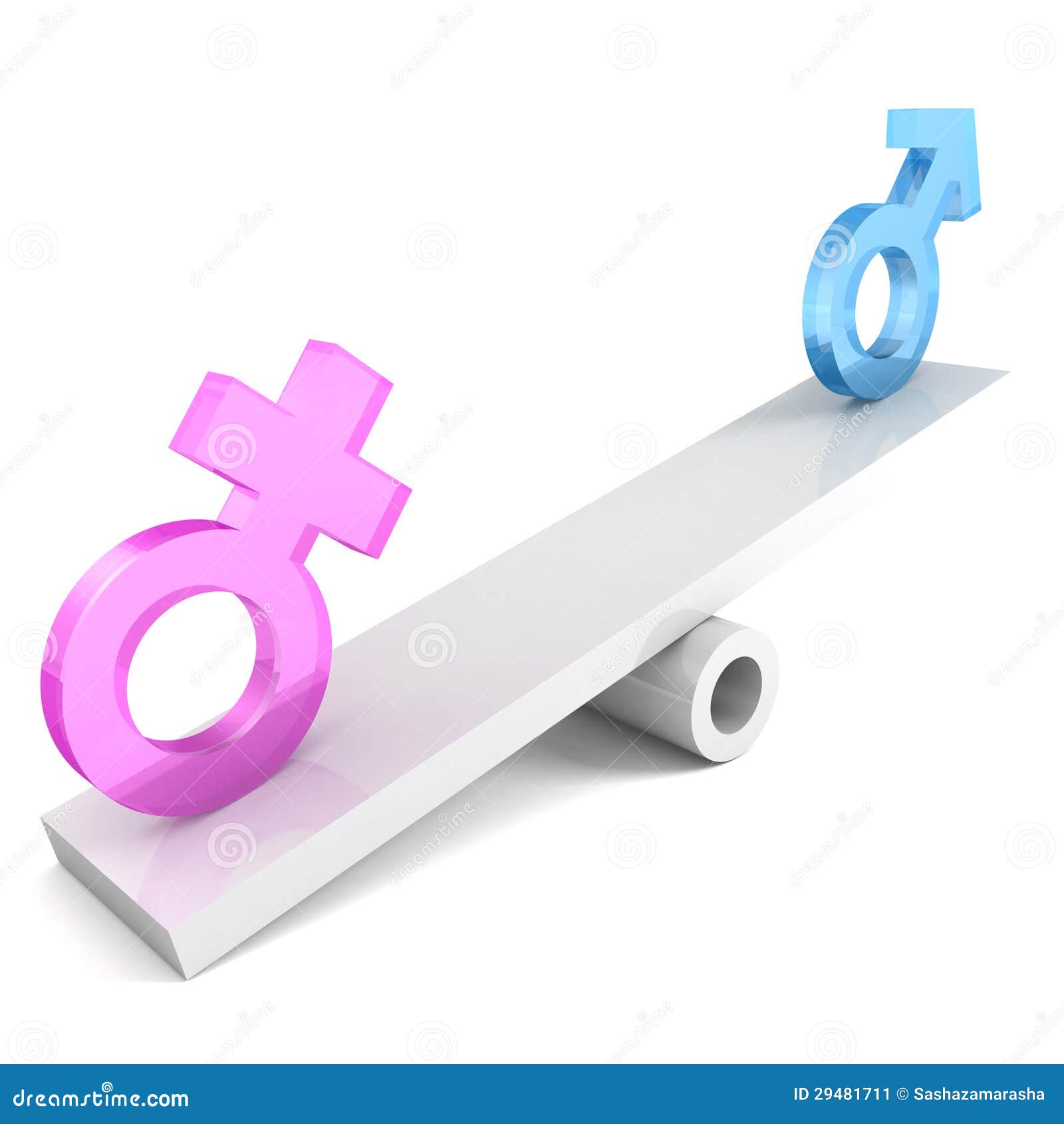 Gender Signs on the Balance Stock Illustration - Illustration of ballot ...