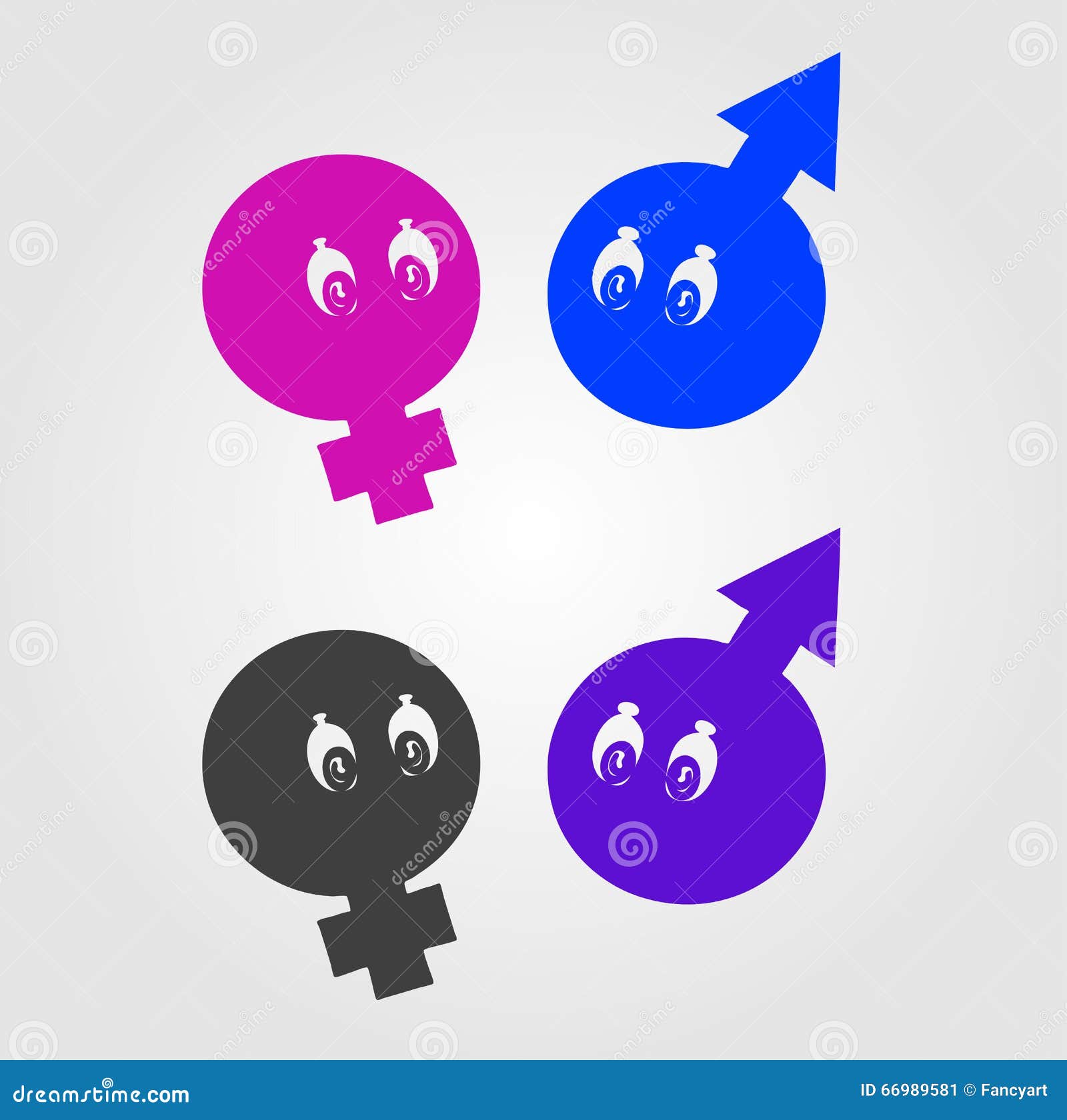 Gender Symbol Girl And Boy Stock Vector - Image: 66989581