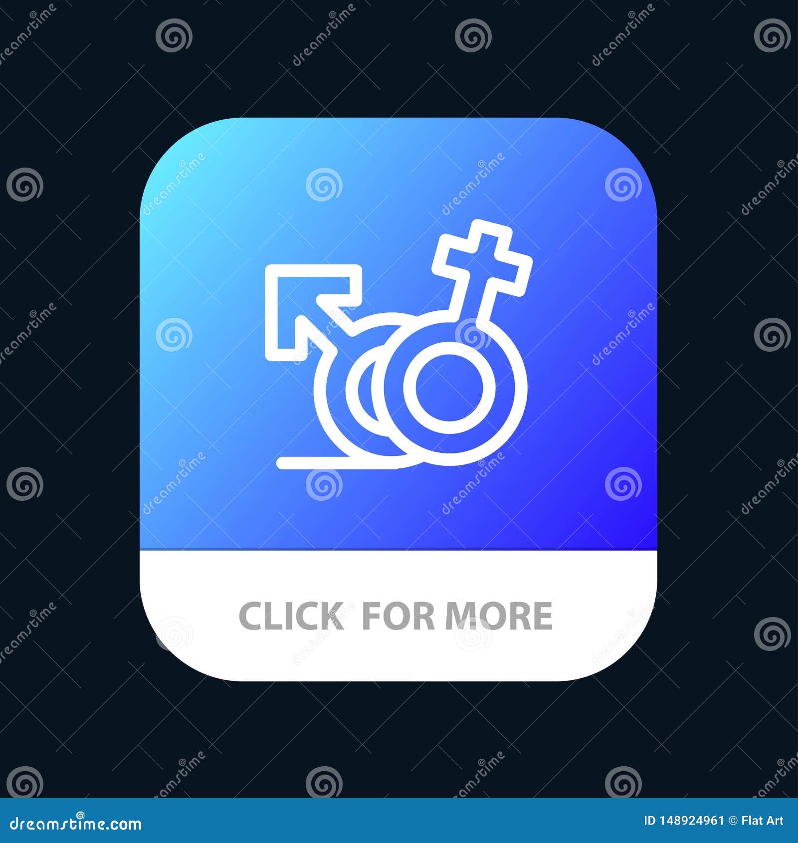 Gender Symbol Male Female Mobile App Button Android And Ios Line Version Stock Vector