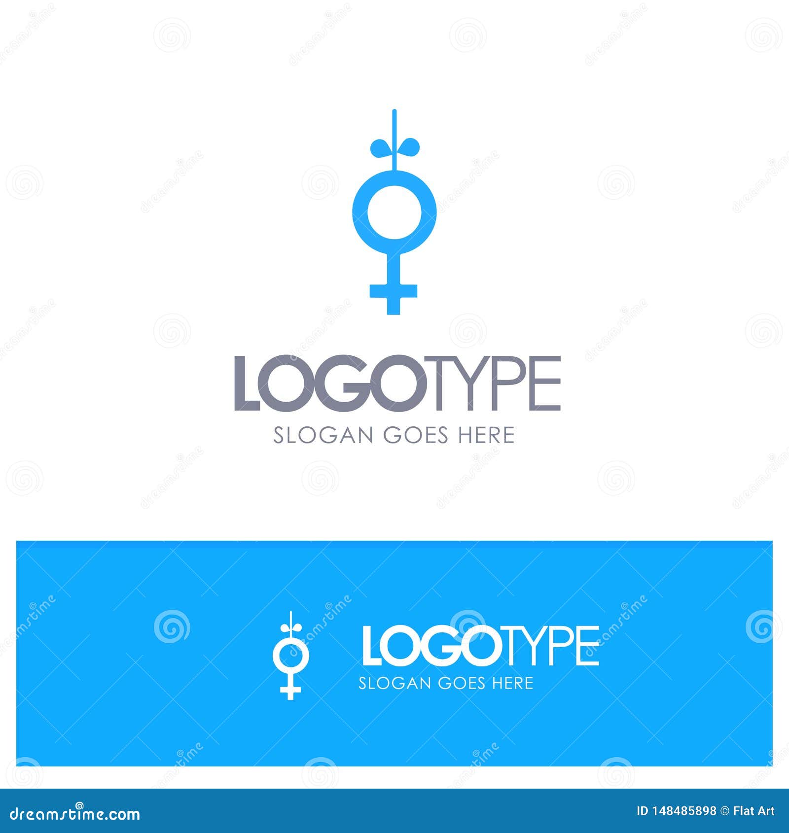 Gender, Symbol, Ribbon Blue Logo Vector Stock Vector - Illustration of ...