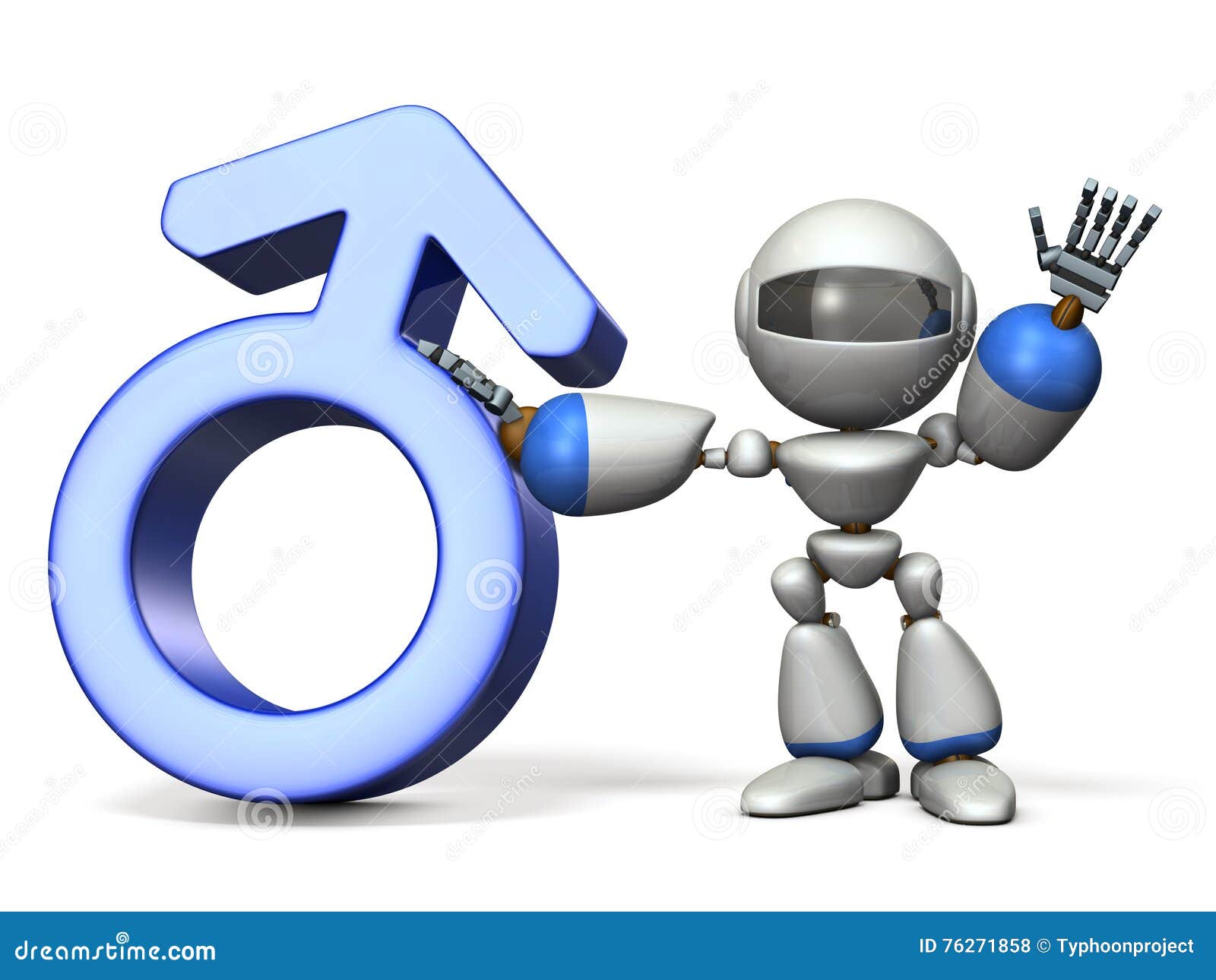 Gender symbol with Robot. stock illustration. Illustration of male ...