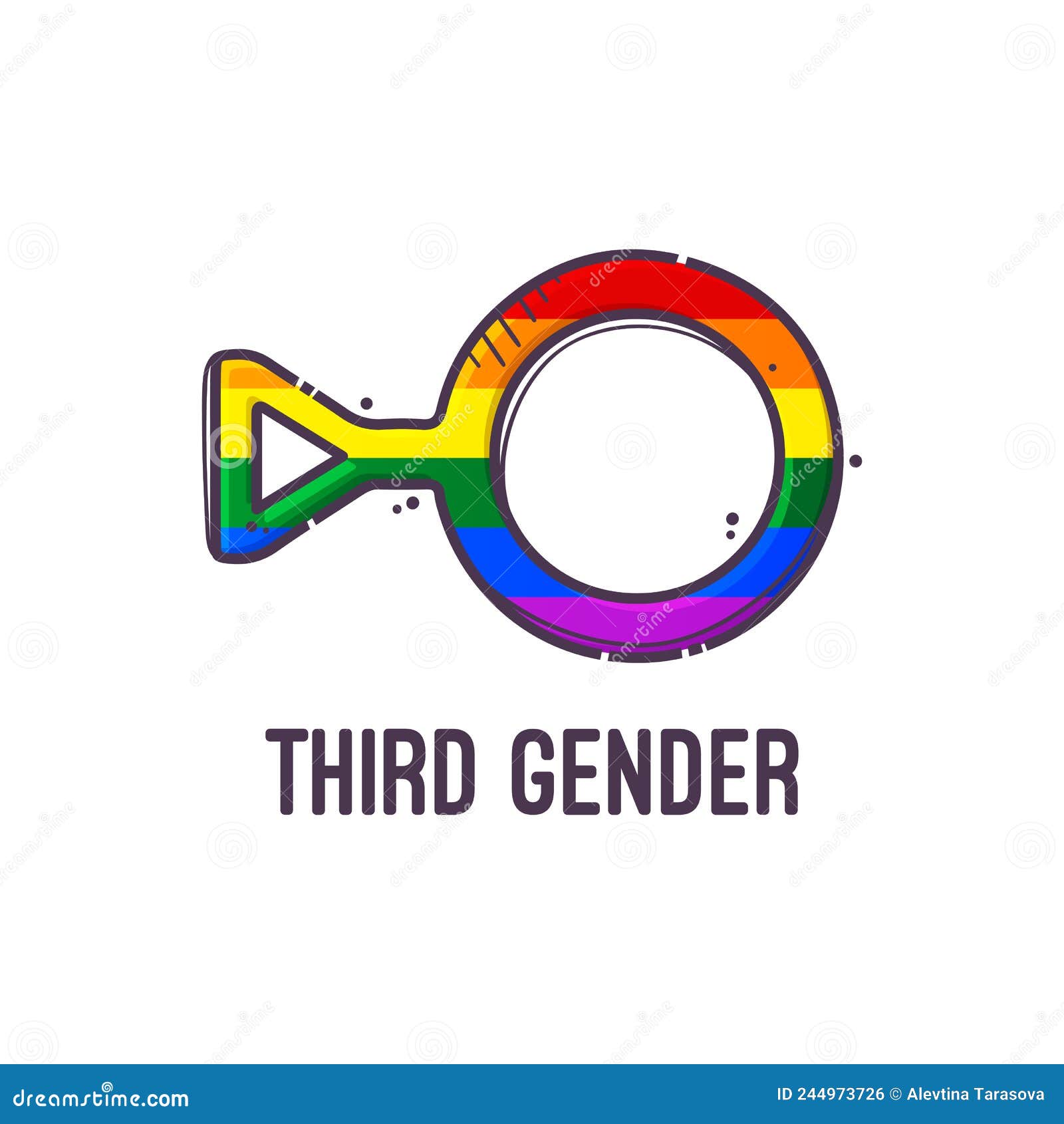 Gender Symbol Third Gender. Signs of Sexual Orientation. Vector Stock ...