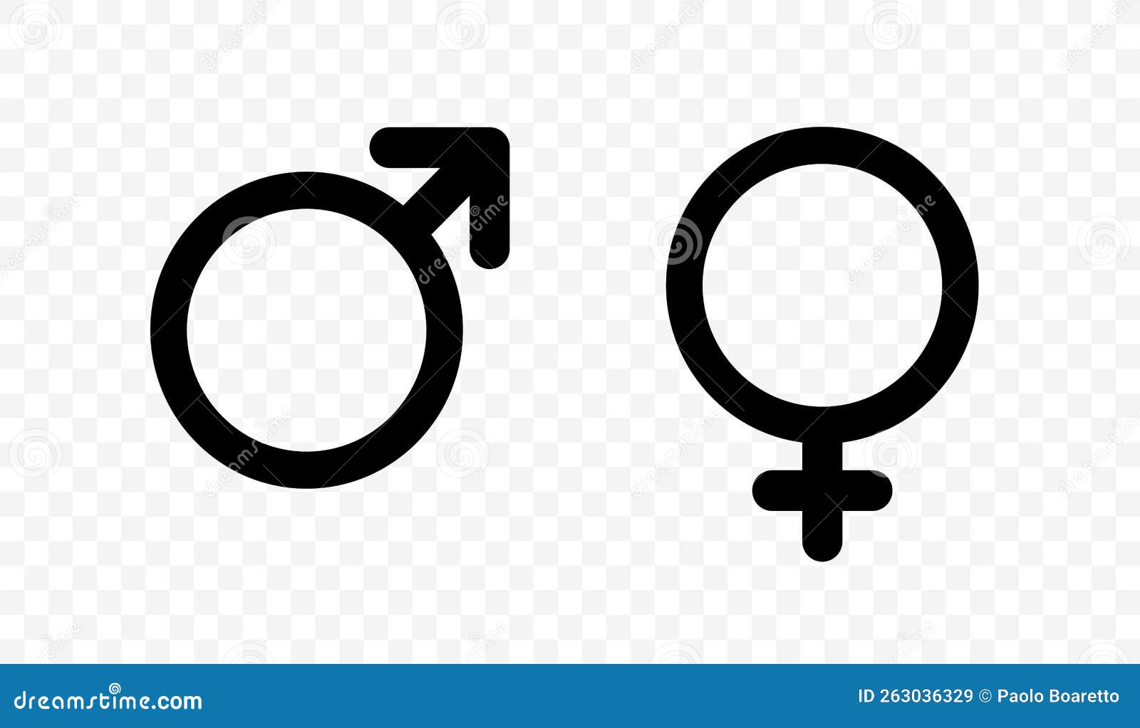 Gender Symbol Vector on Transparent Background Stock Illustration ...