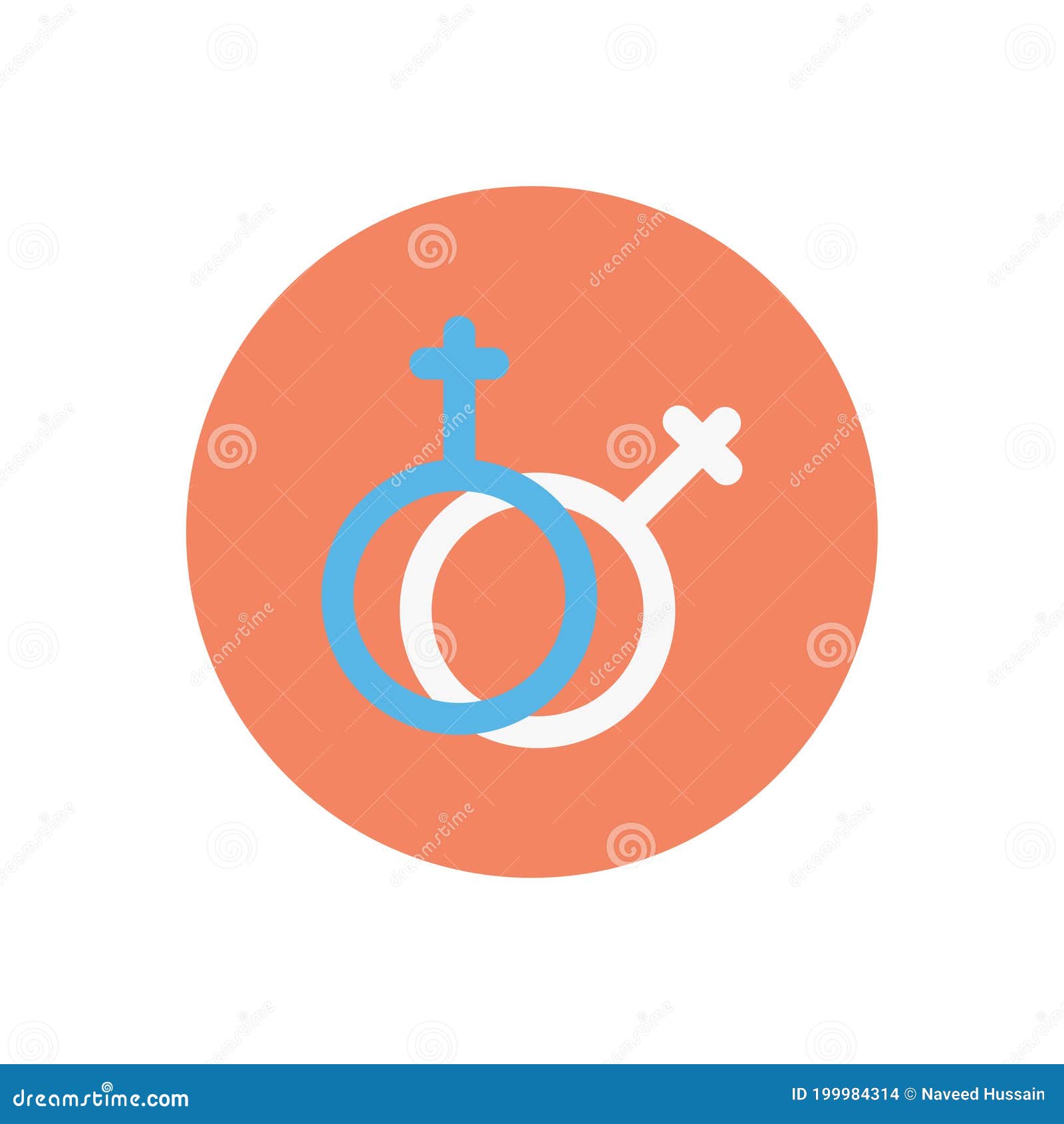 Gender Vector Glyph Color Icon Stock Vector Illustration Of Premium