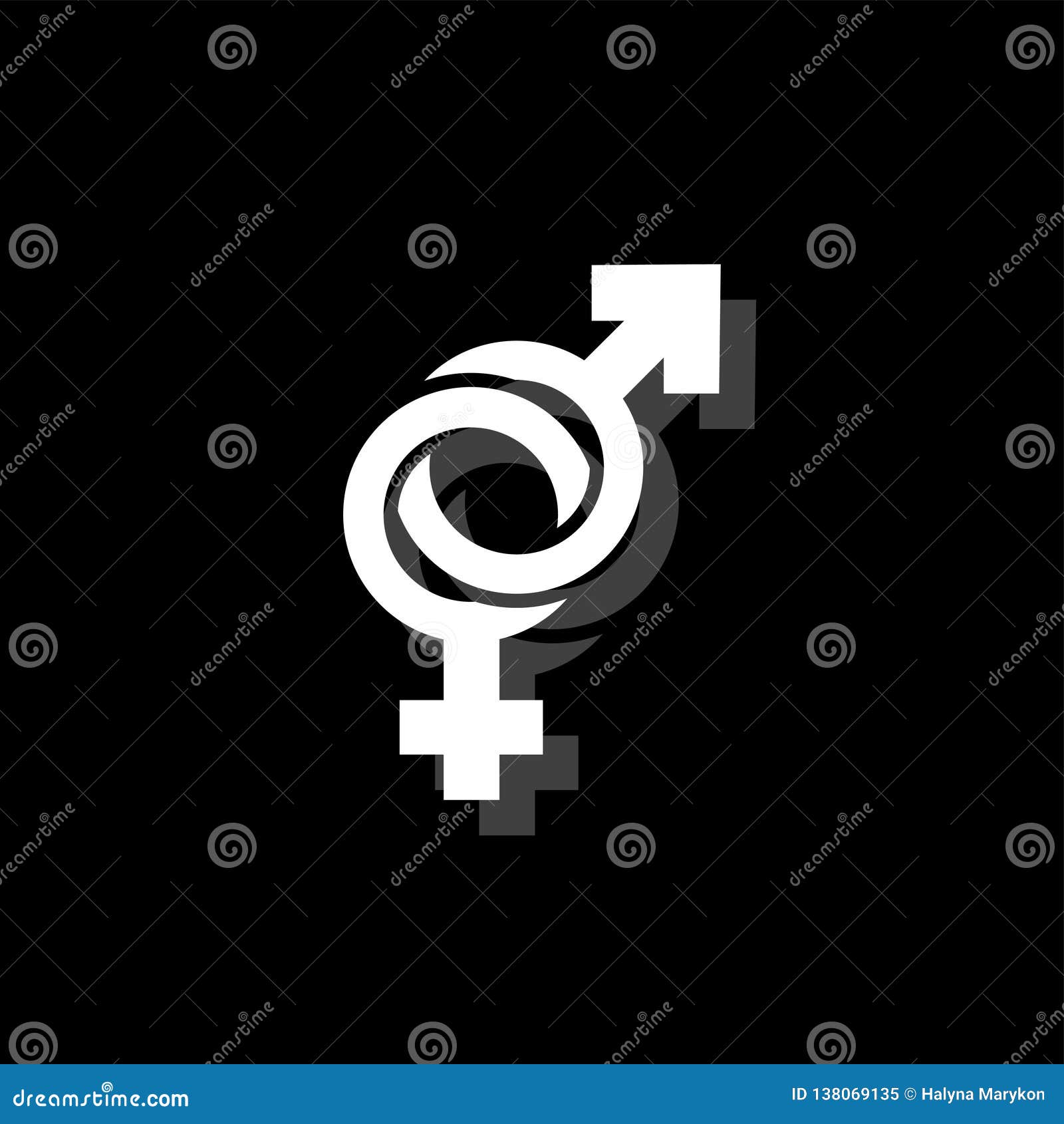 Gender icon flat stock illustration. Illustration of gender - 138069135