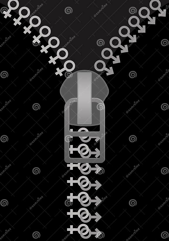 Gender zipper stock illustration. Illustration of connection - 21940150