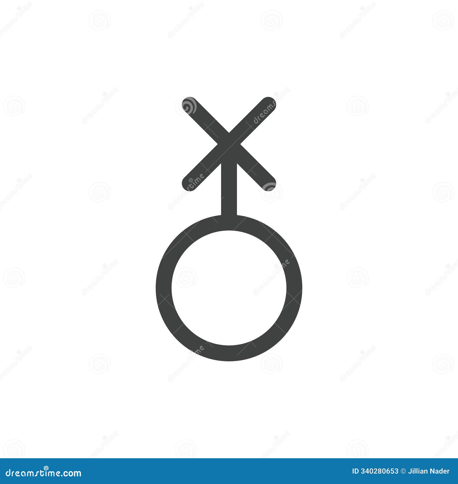 Genderqueer Symbol Wireframe Digital 3d Illustration Low Poly ...