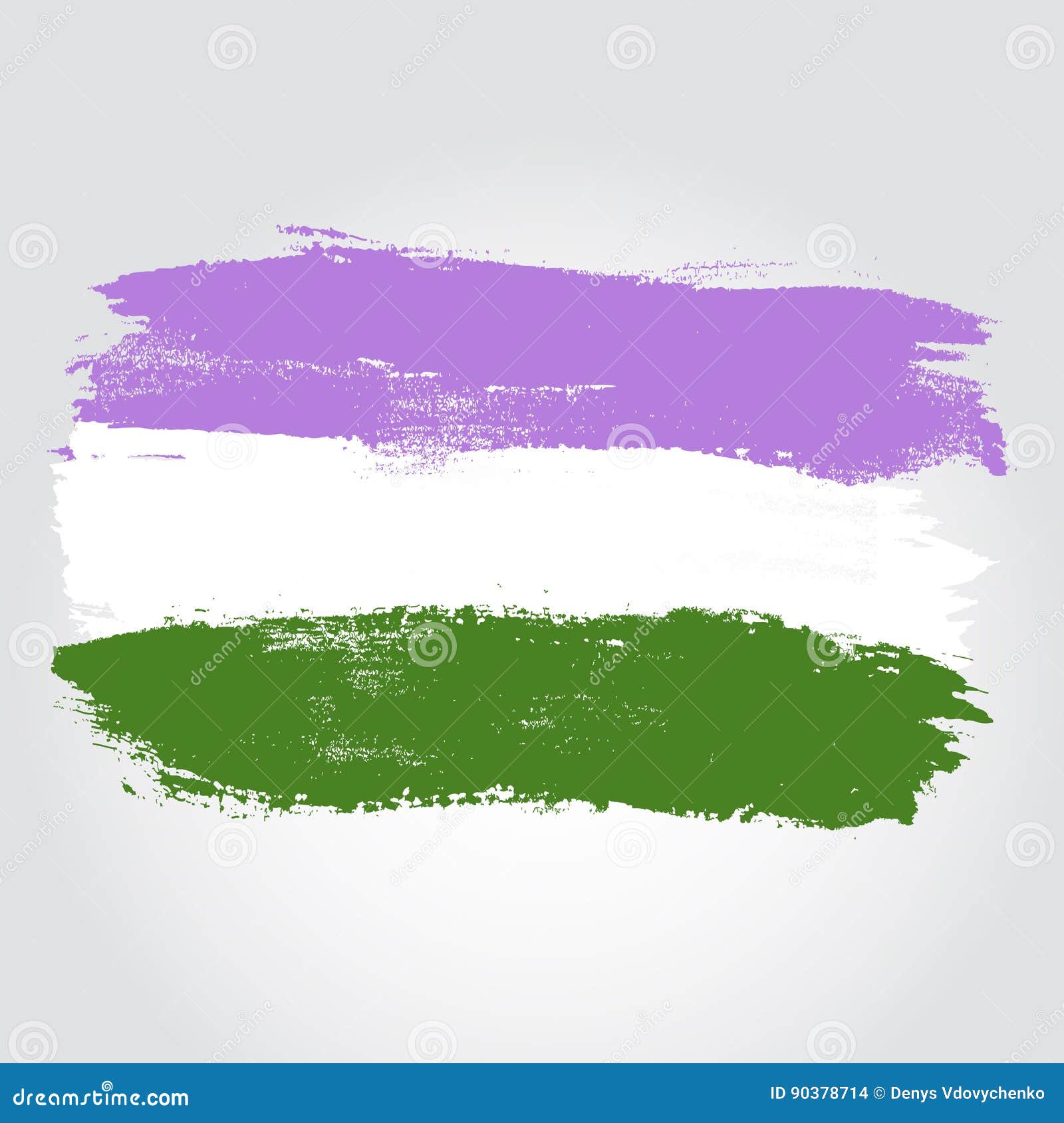 Genderqueer Pride Flag Waving Vector Illustration Designed With Correct ...