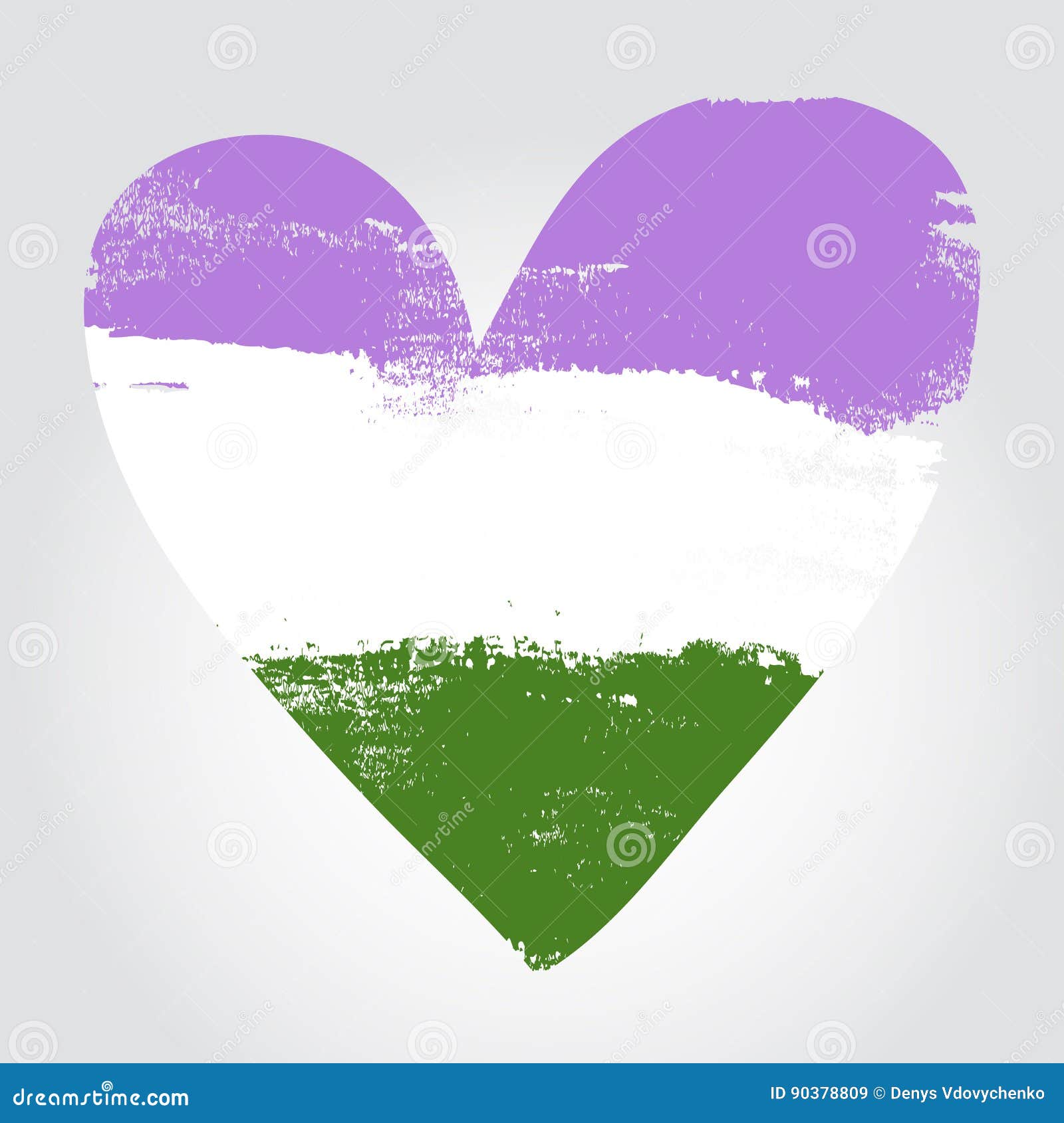 Genderqueer Pride Flag Waving Vector Illustration Designed With Correct ...
