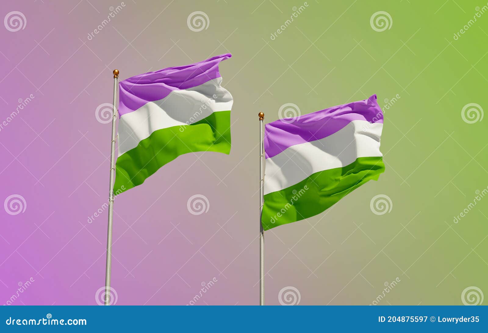 Genderqueer Pride Flags stock illustration. Illustration of community ...