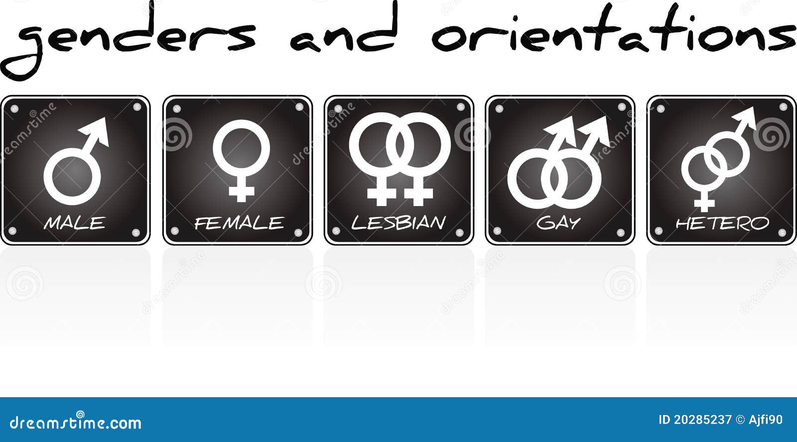 Genders and orientations stock illustration. Illustration of woman ...